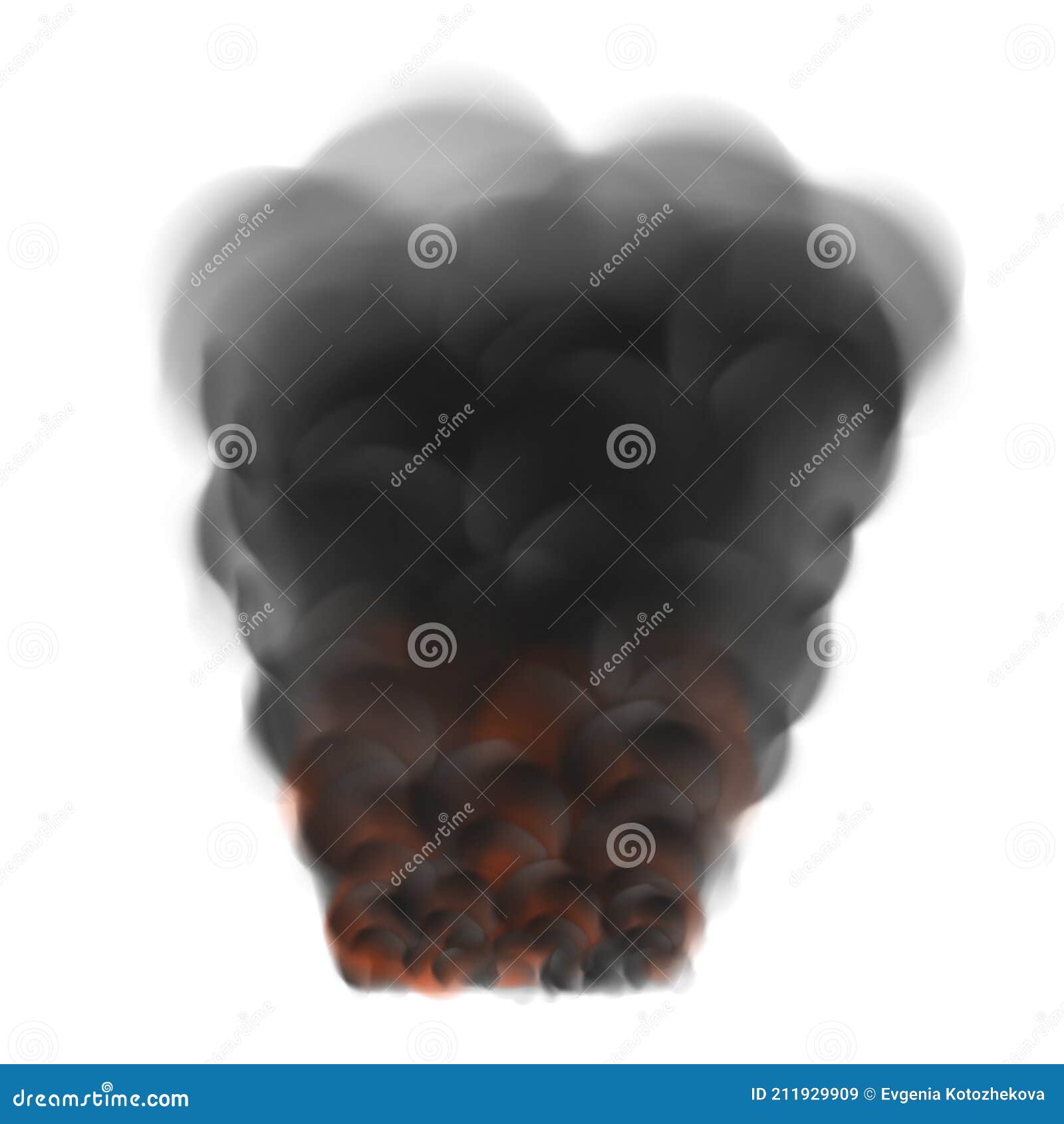 Black smoke from the fire stock vector. Illustration of dark - 211929909