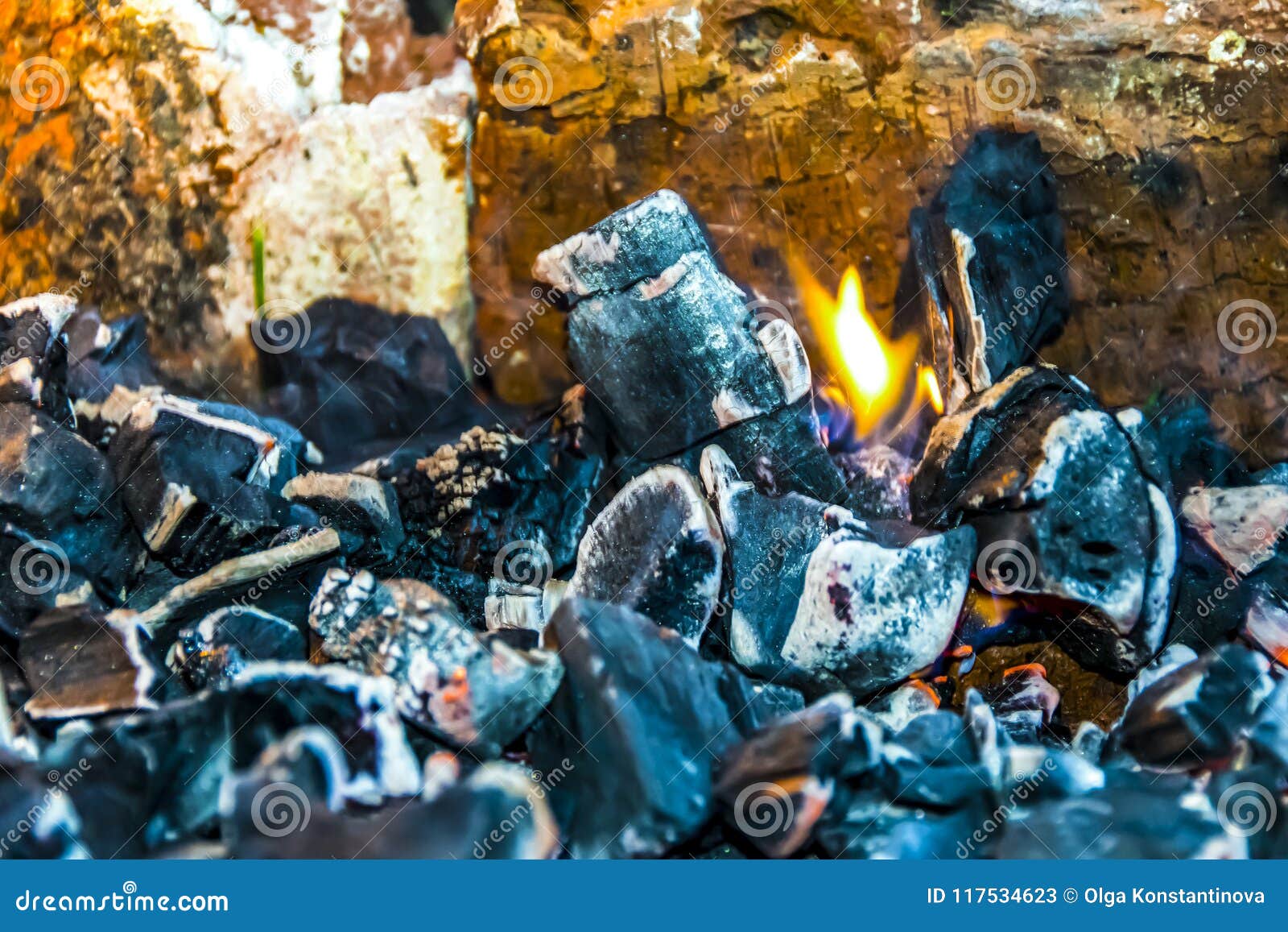 Black Smoldering Coals Fire Bonfire Texture Background Stock Image ...