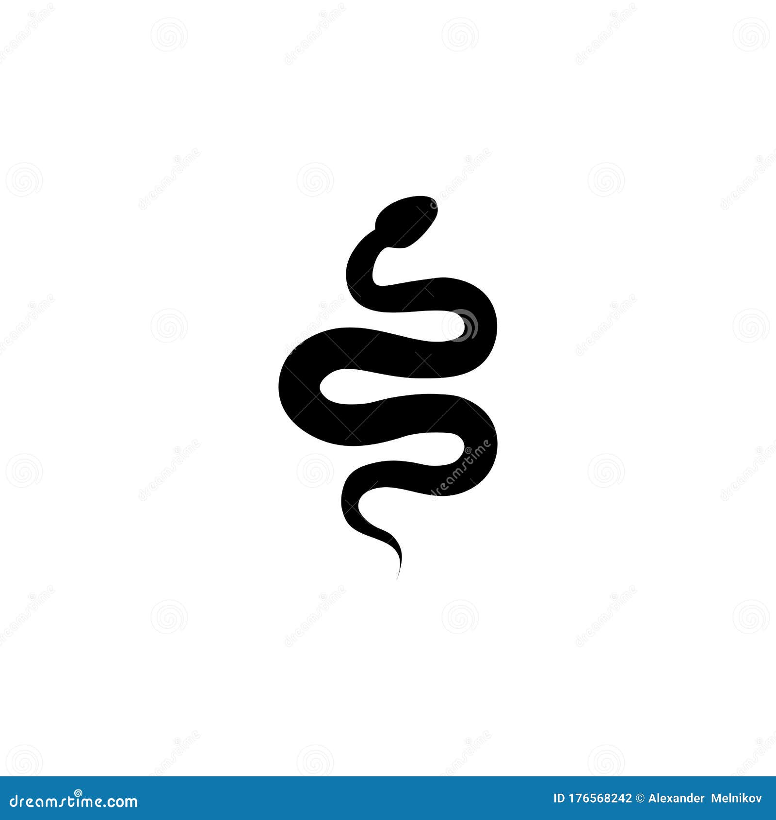 Black Snake Sign Icon. Vector Illustration Eps 10 Stock Illustration ...