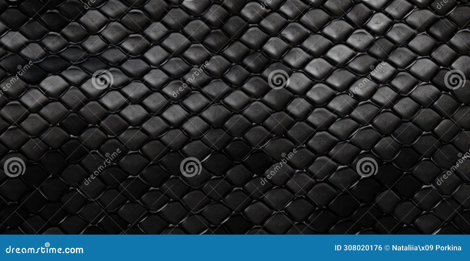Black Snake Skin Texture with Geometric Scales. Snake Leather ...