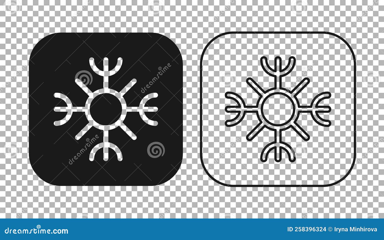 Black Snowflake Icon Isolated on Transparent Background. Vector Stock ...