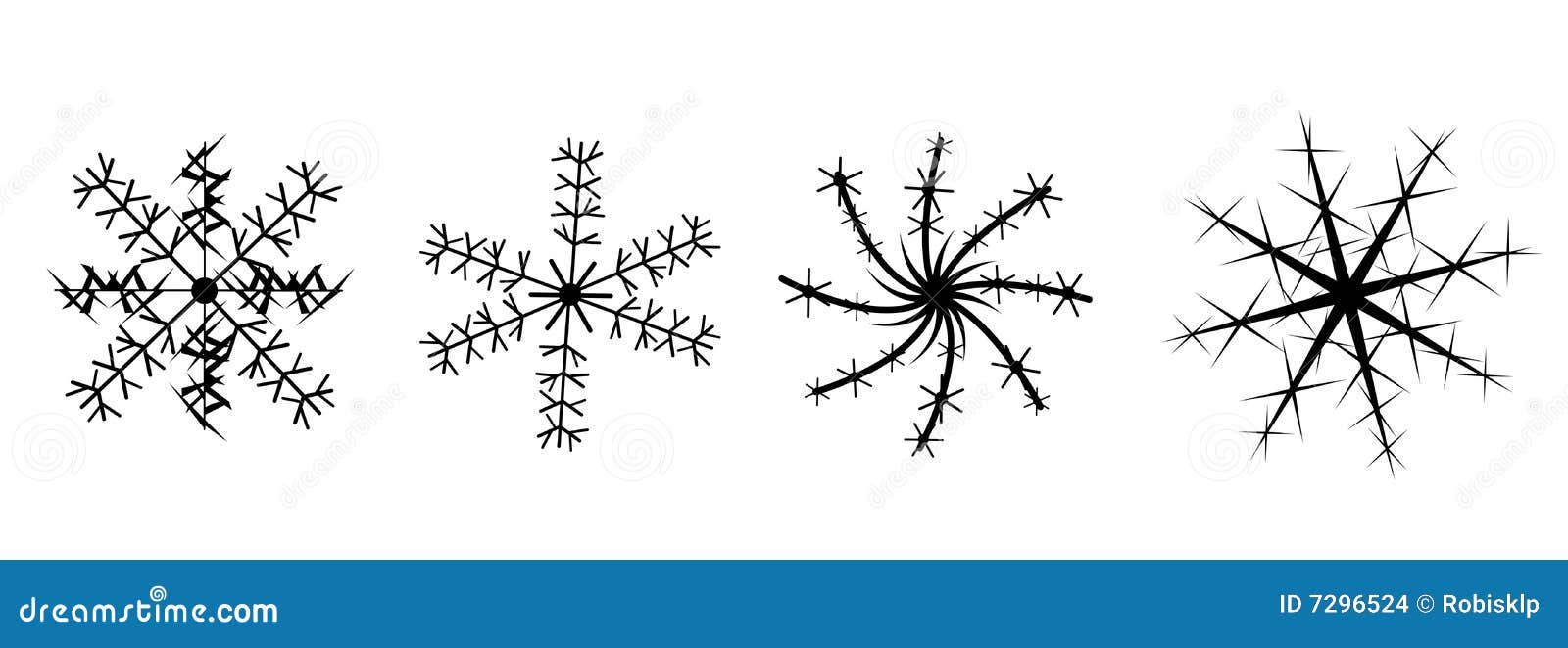 Black Snowflake Shapes Stock Illustrations – 1,532 Black Snowflake ...