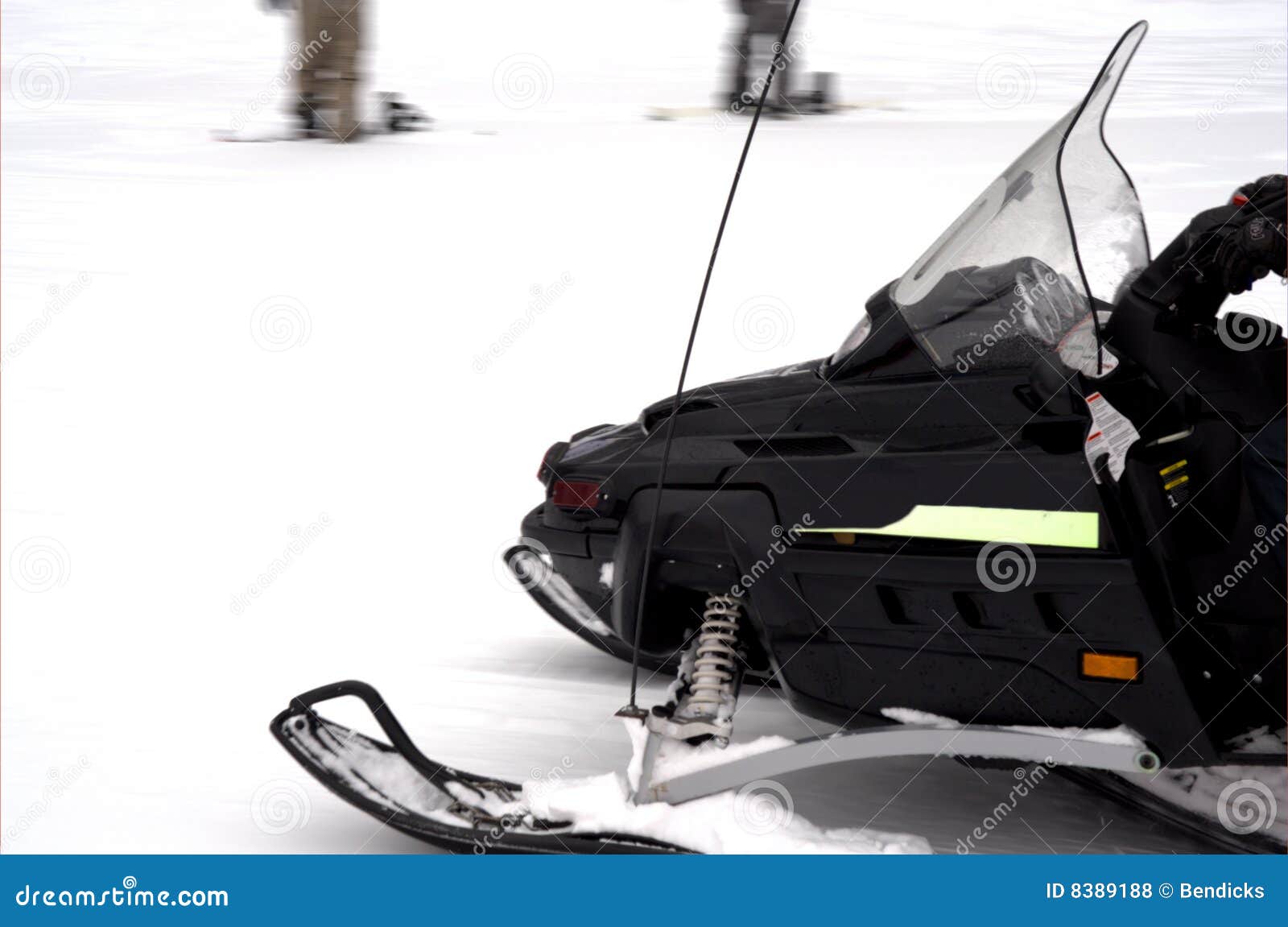 Black Snowmobile stock photo. Image of wild, exploration - 8389188