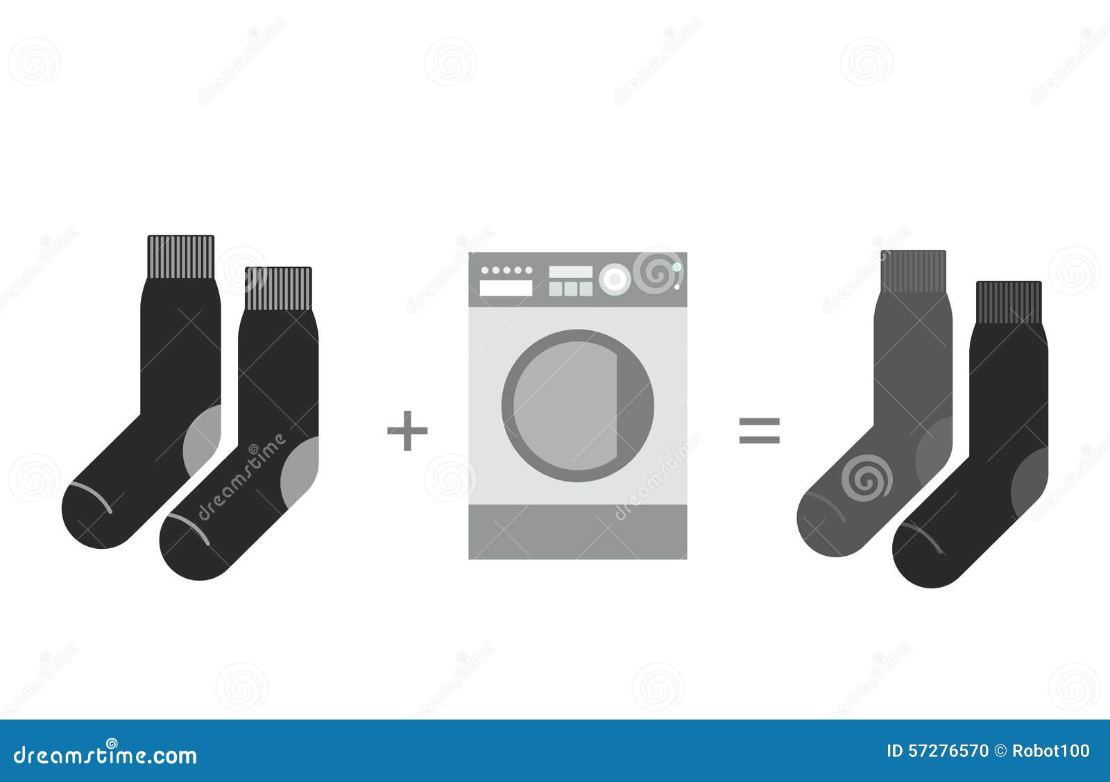 Black Socks, Front, Back And Side View Vector Illustration ...
