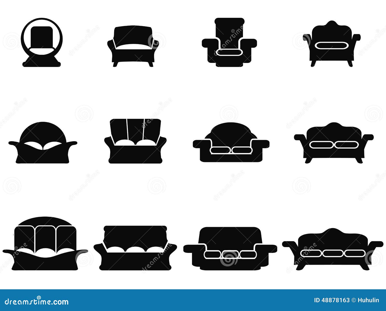 Sofa Icons Royalty-Free Stock Photography | CartoonDealer.com #75993155