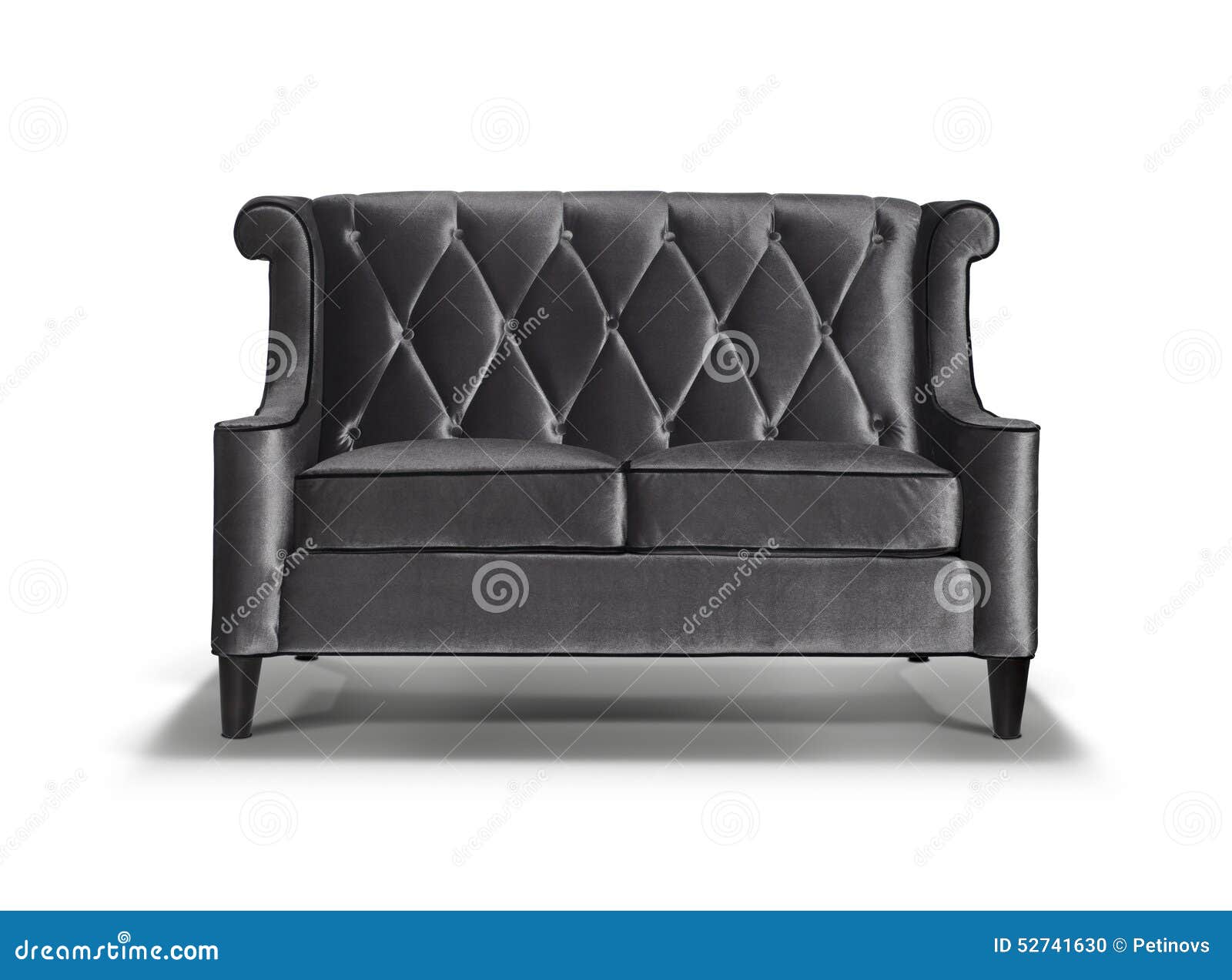 Black sofa isolated stock photo. Image of leisure, household - 52741630