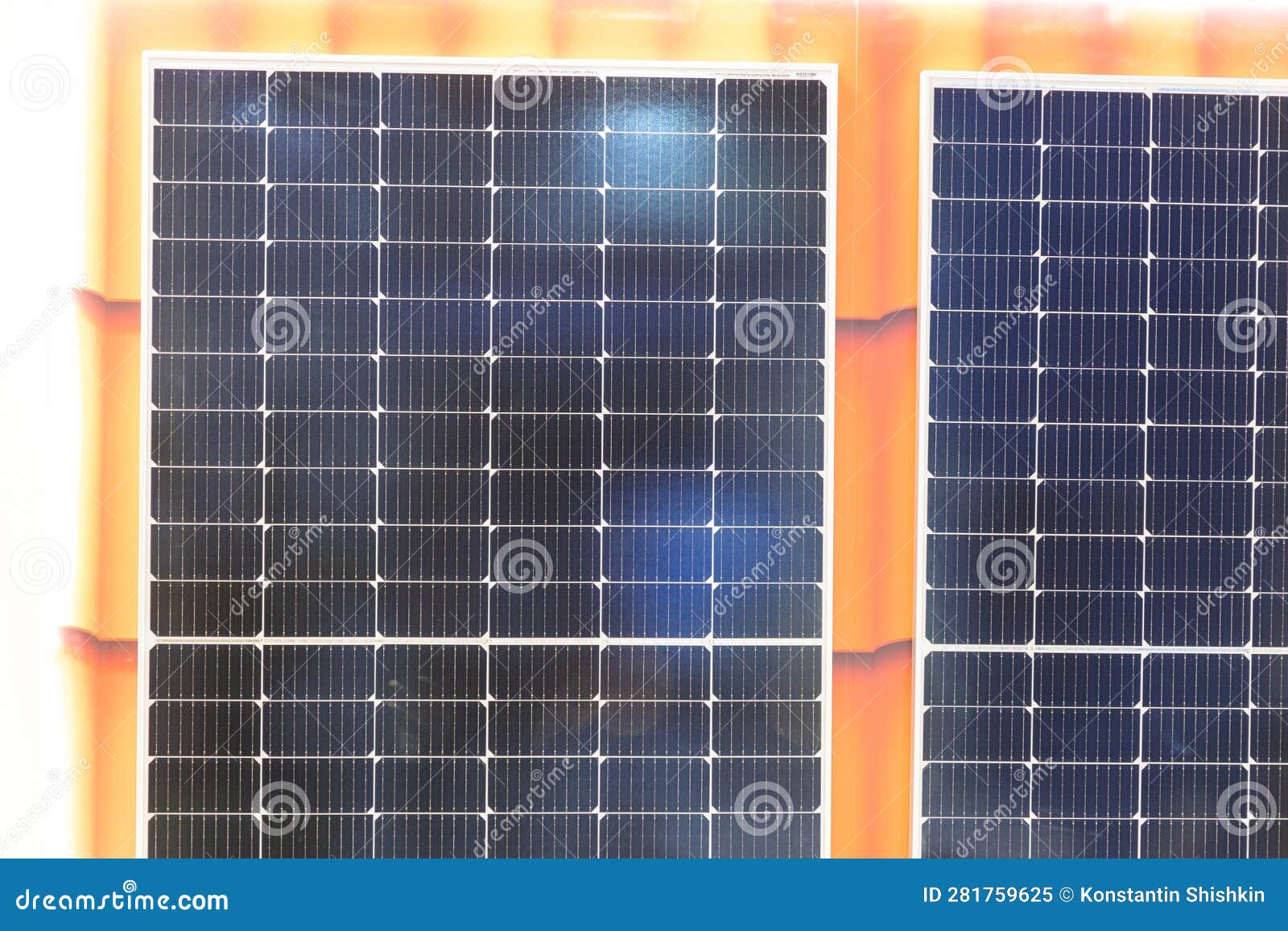 Black Solar Panel System at the Expo Stock Image - Image of thermal ...
