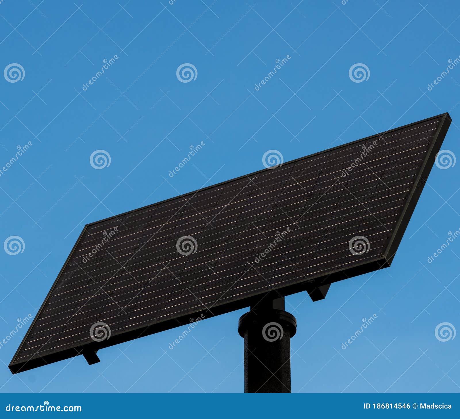Black Solar Power Panel stock photo. Image of electrical - 186814546