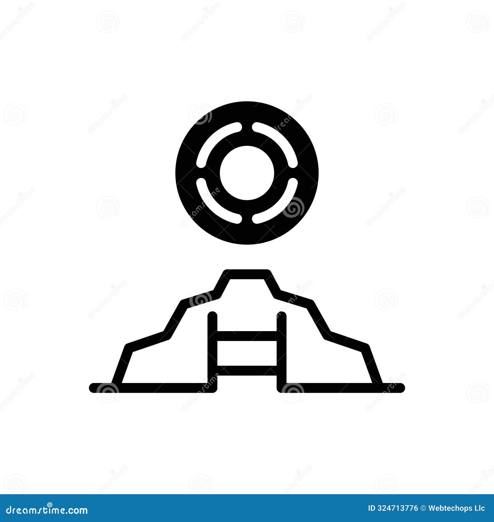 Black Solid Icon for Aim, Purpose and Target Stock Illustration ...