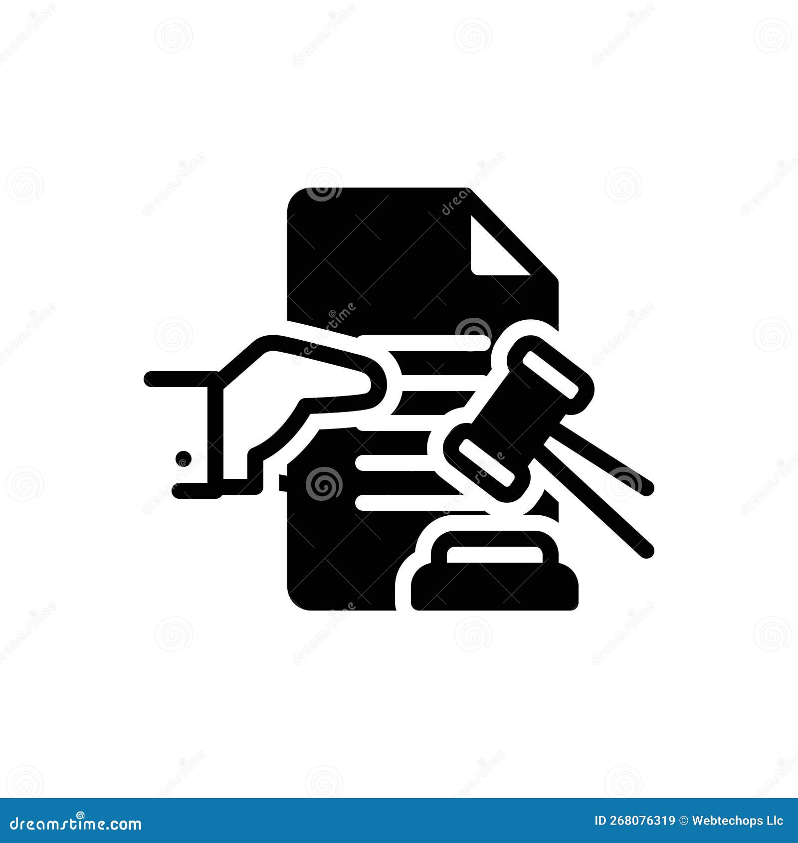 Black Solid Icon for Appeals, Request and Law Stock Illustration ...