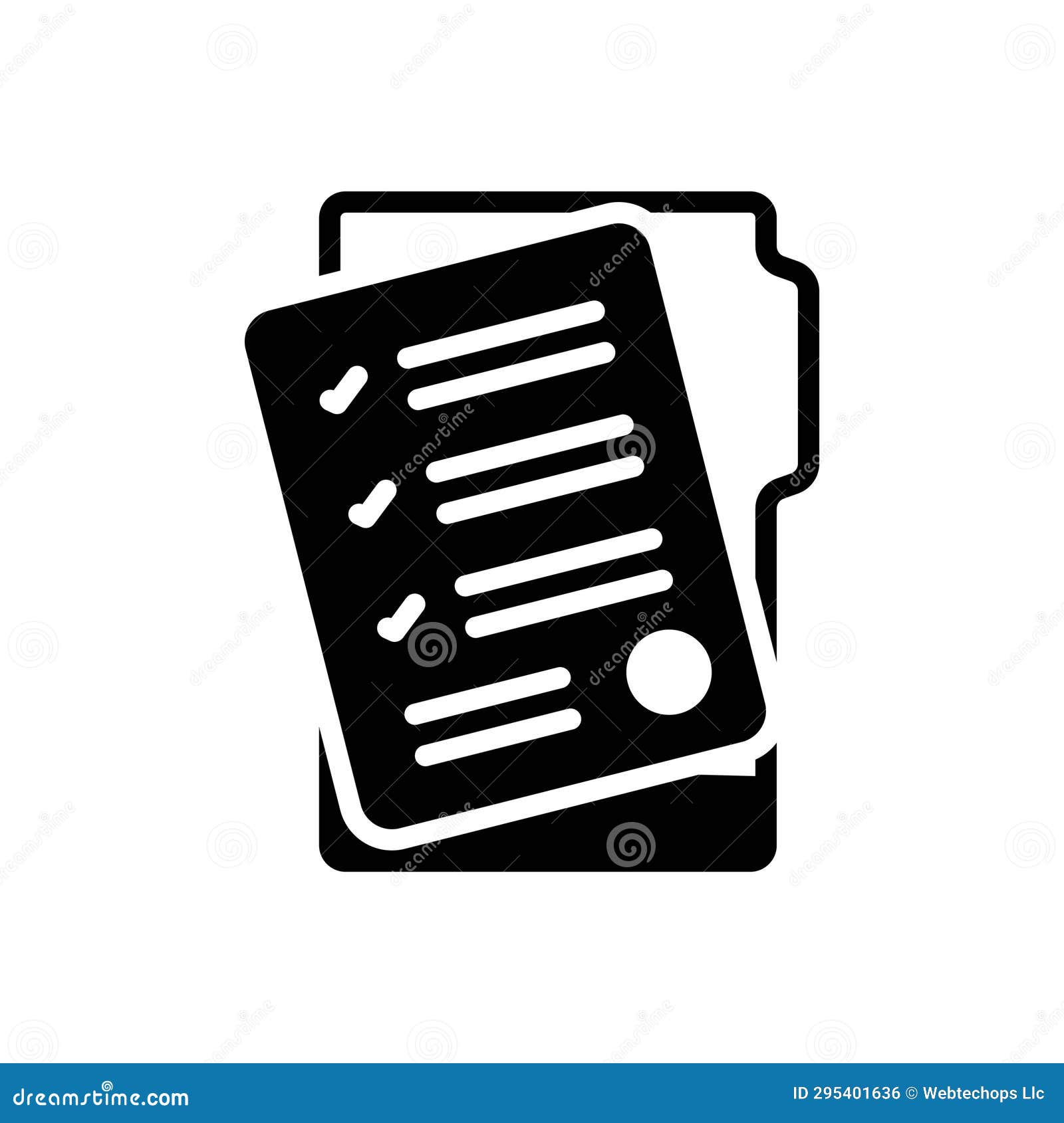 Black Solid Icon for Assessment, Evaluation and Worsheet Stock ...