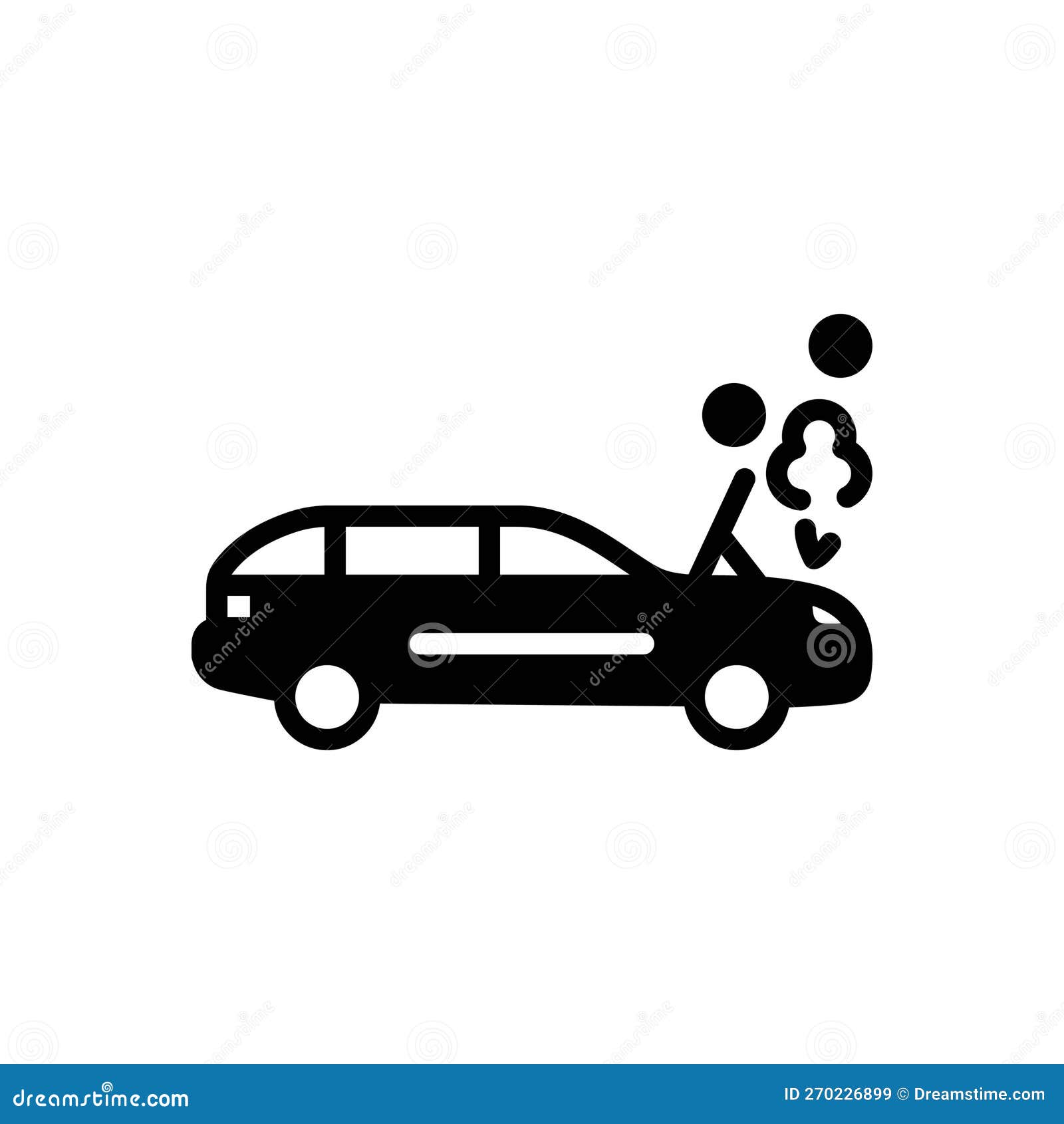 Black Solid Icon for Breakdown, Malfunction and Danger Stock Image ...