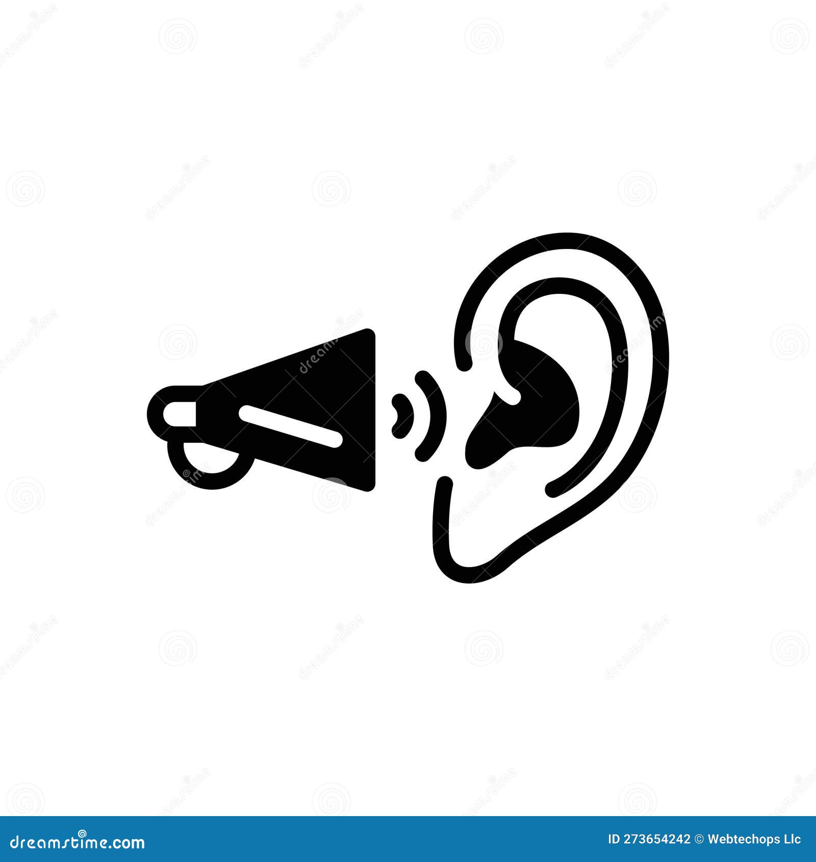 Black Solid Icon for Buzz, Buzzing and Loudspeaker Stock Vector ...