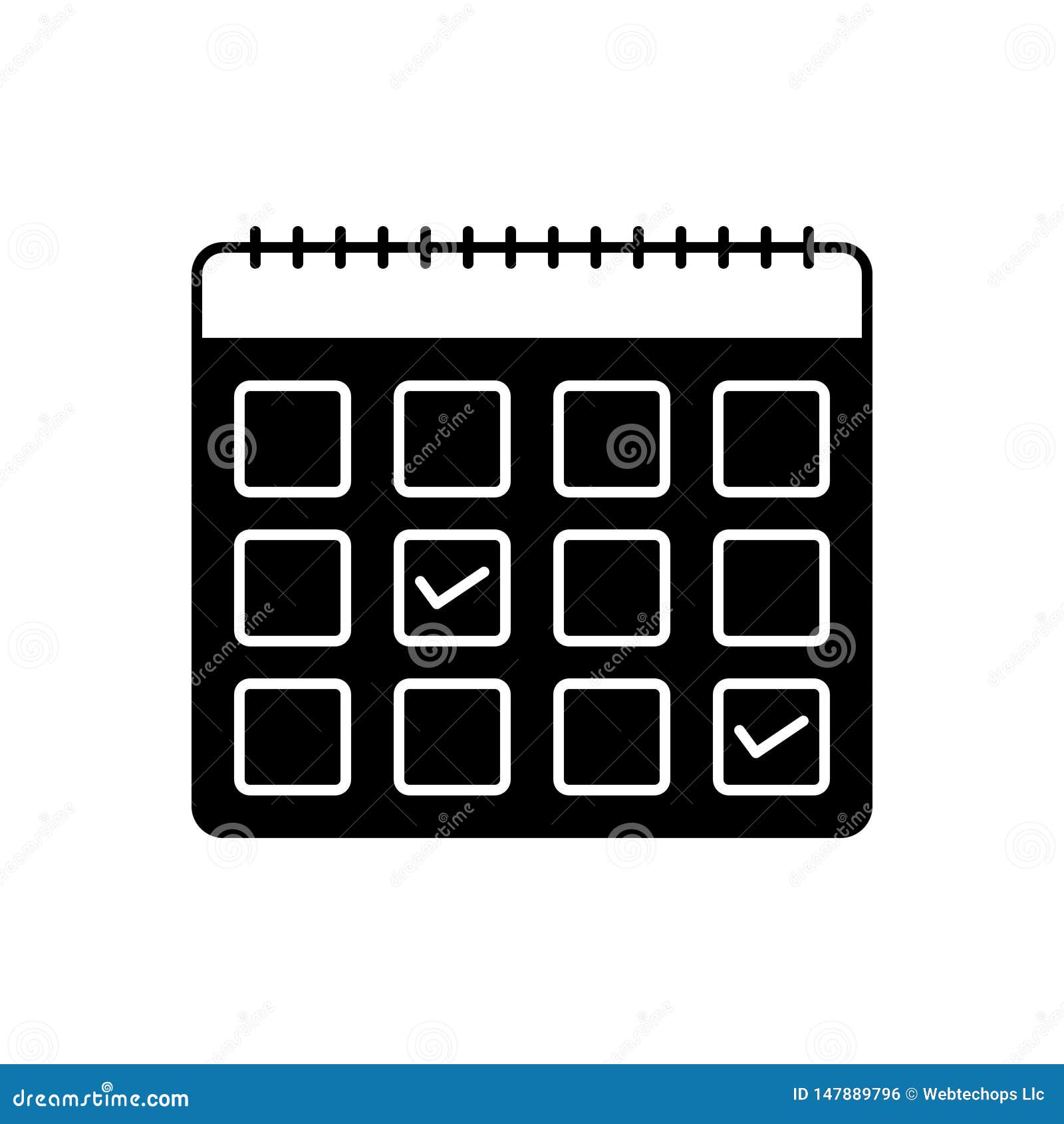 Black Solid Icon for Calendar, Appointment and Medical Stock ...