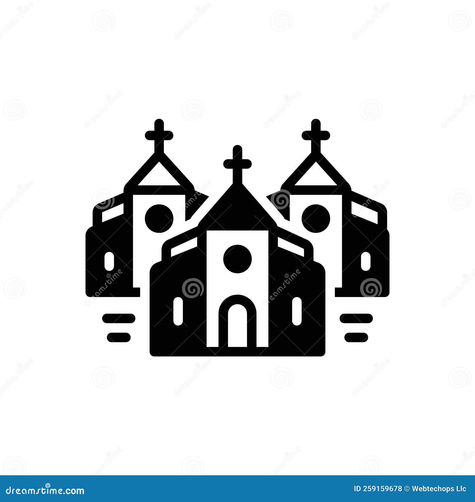Black Solid Icon for Churches, Catholic and Religious Stock Vector ...