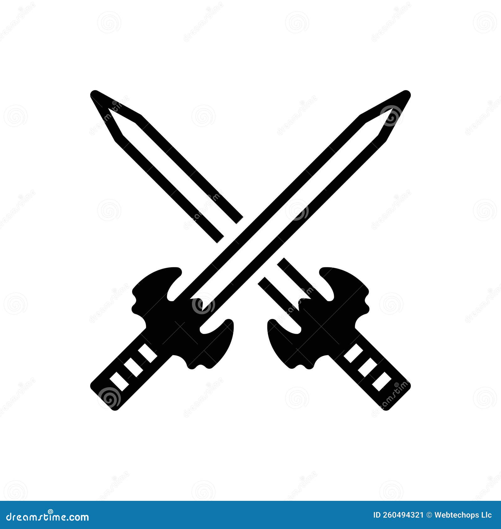 Black Solid Icon for Combat, Sword and Broadsword Stock Vector ...