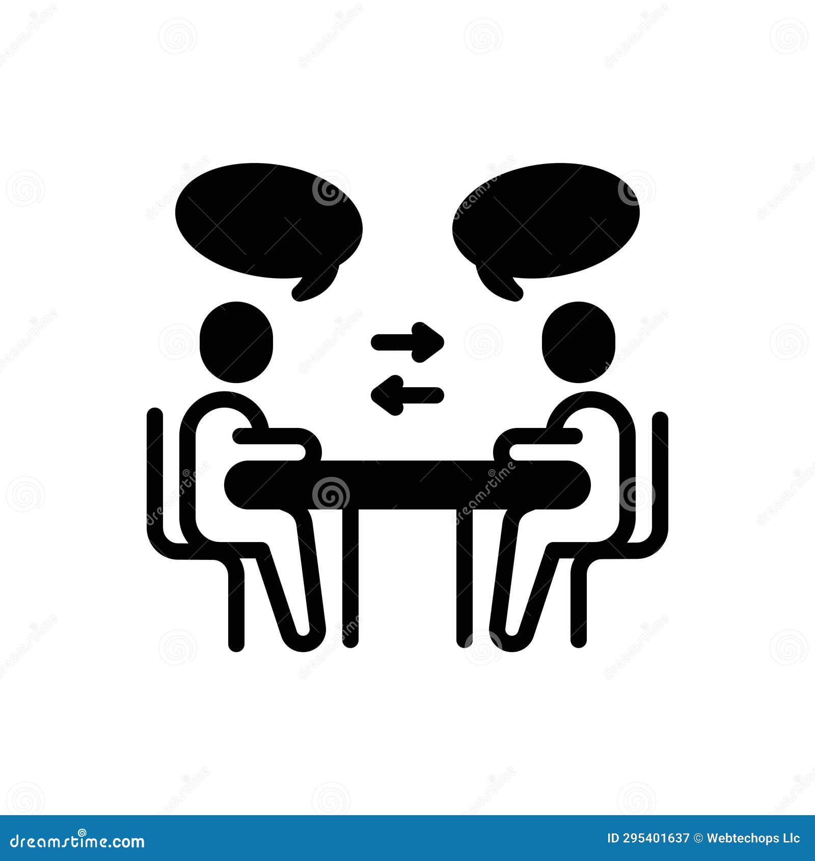 Black Solid Icon for Communication, Talking and Debate Stock ...