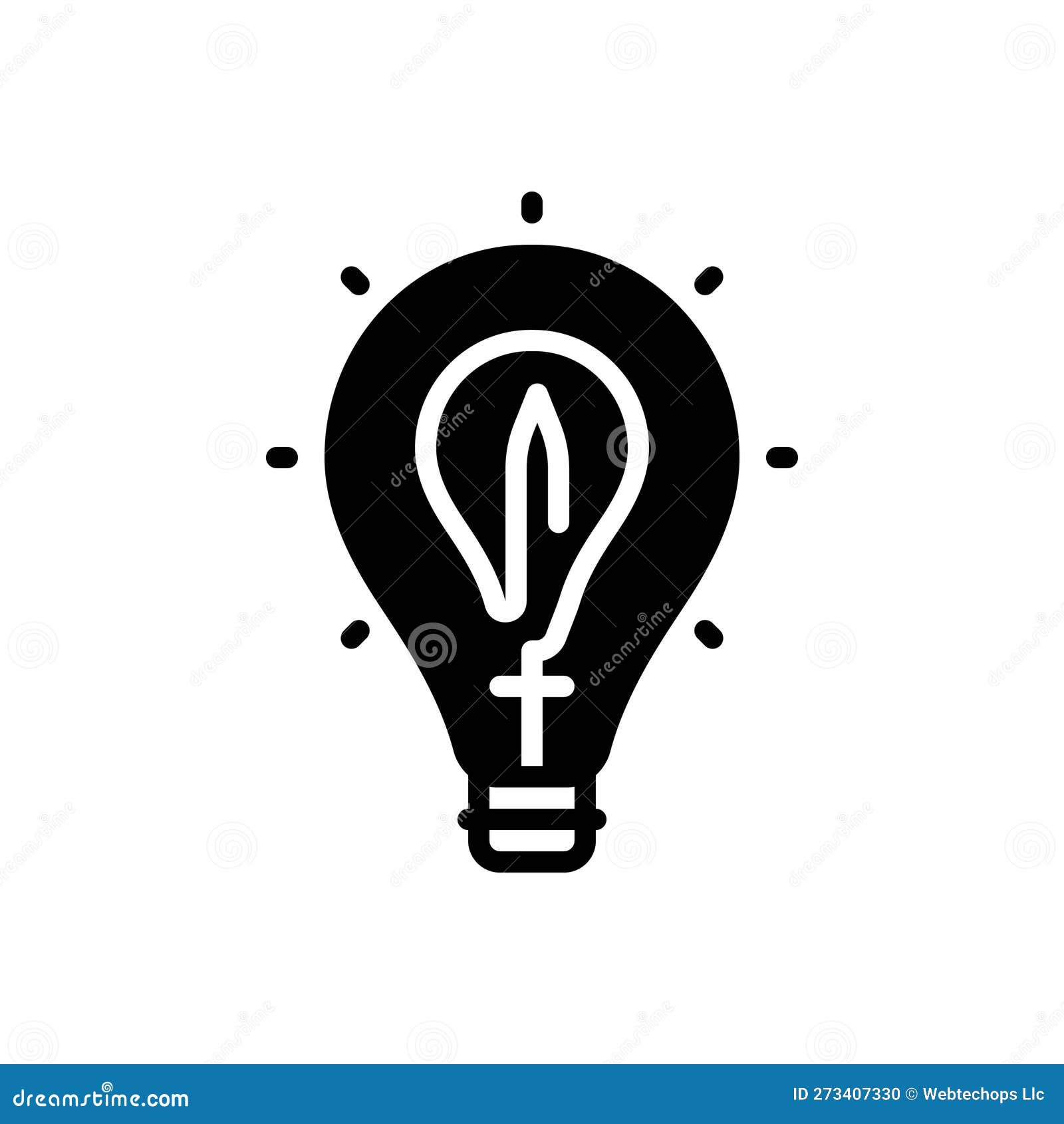 Black Solid Icon for Conclusions, Inference and Electric Stock Vector ...