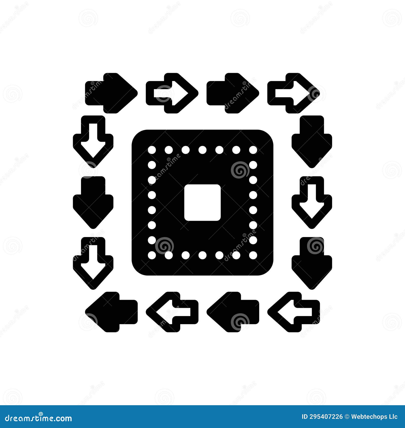 Black Solid Icon for Consistent, Regular and Movement Stock Vector ...