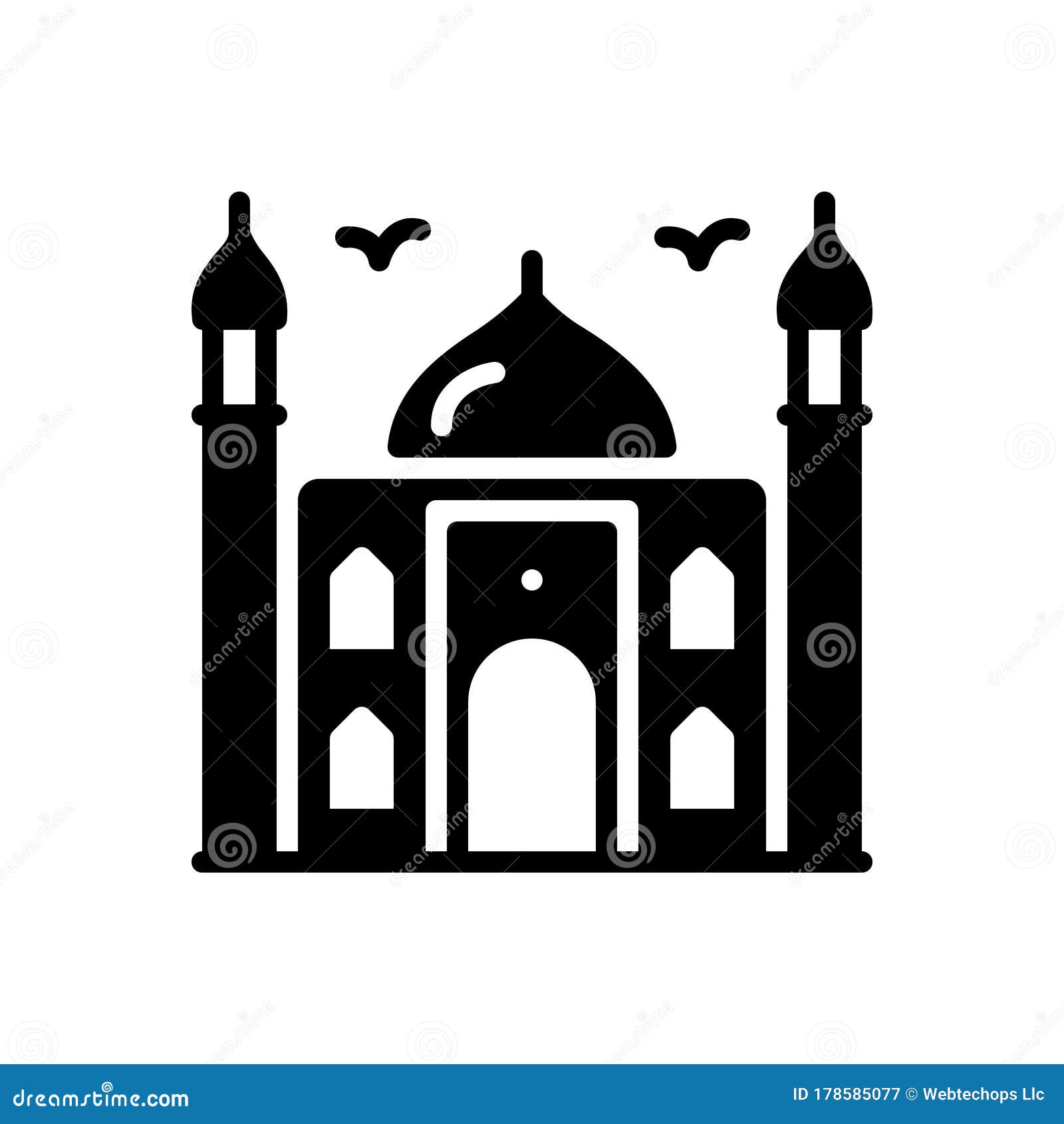 Black Solid Icon for the, Mosque and Architecture Stock Vector ...