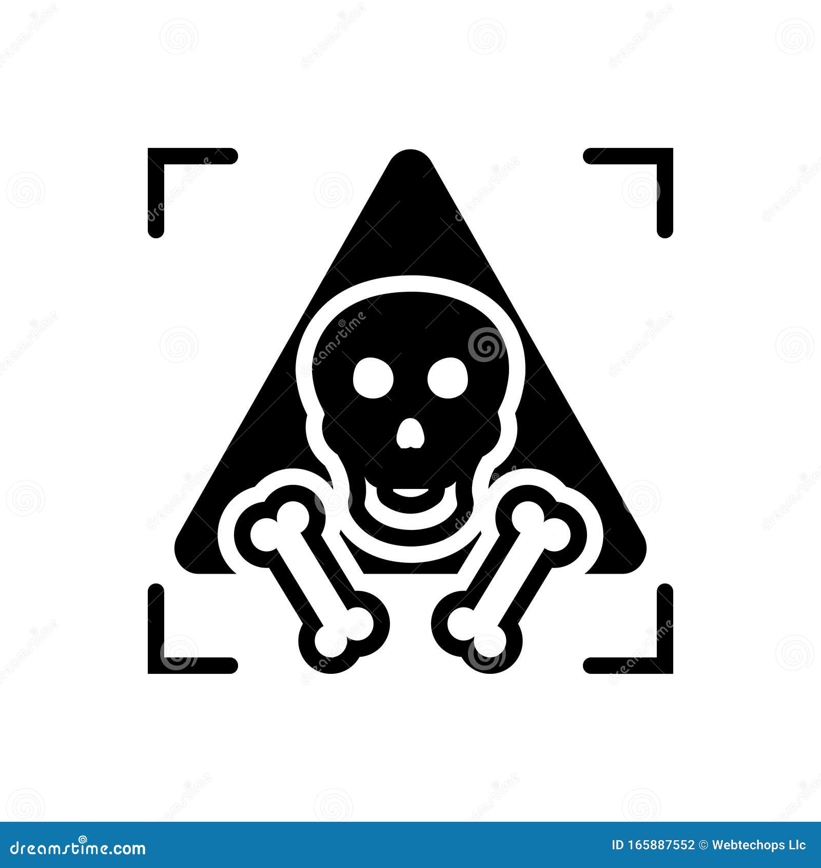 Black Solid Icon for Dangerous, Menacing and Unsafe Stock Vector ...
