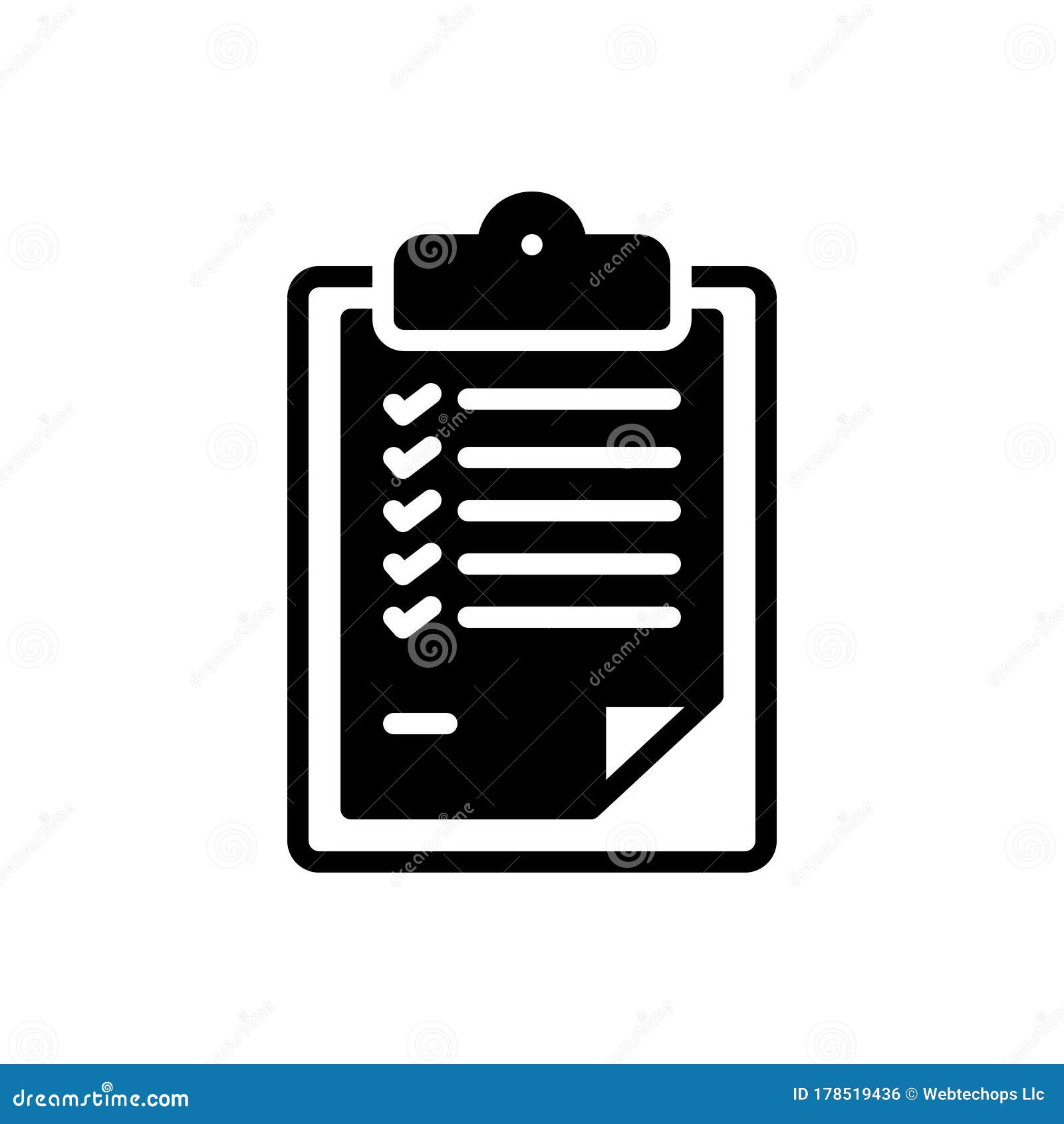 Black Solid Icon for Description, Statement and Detail Stock Vector ...