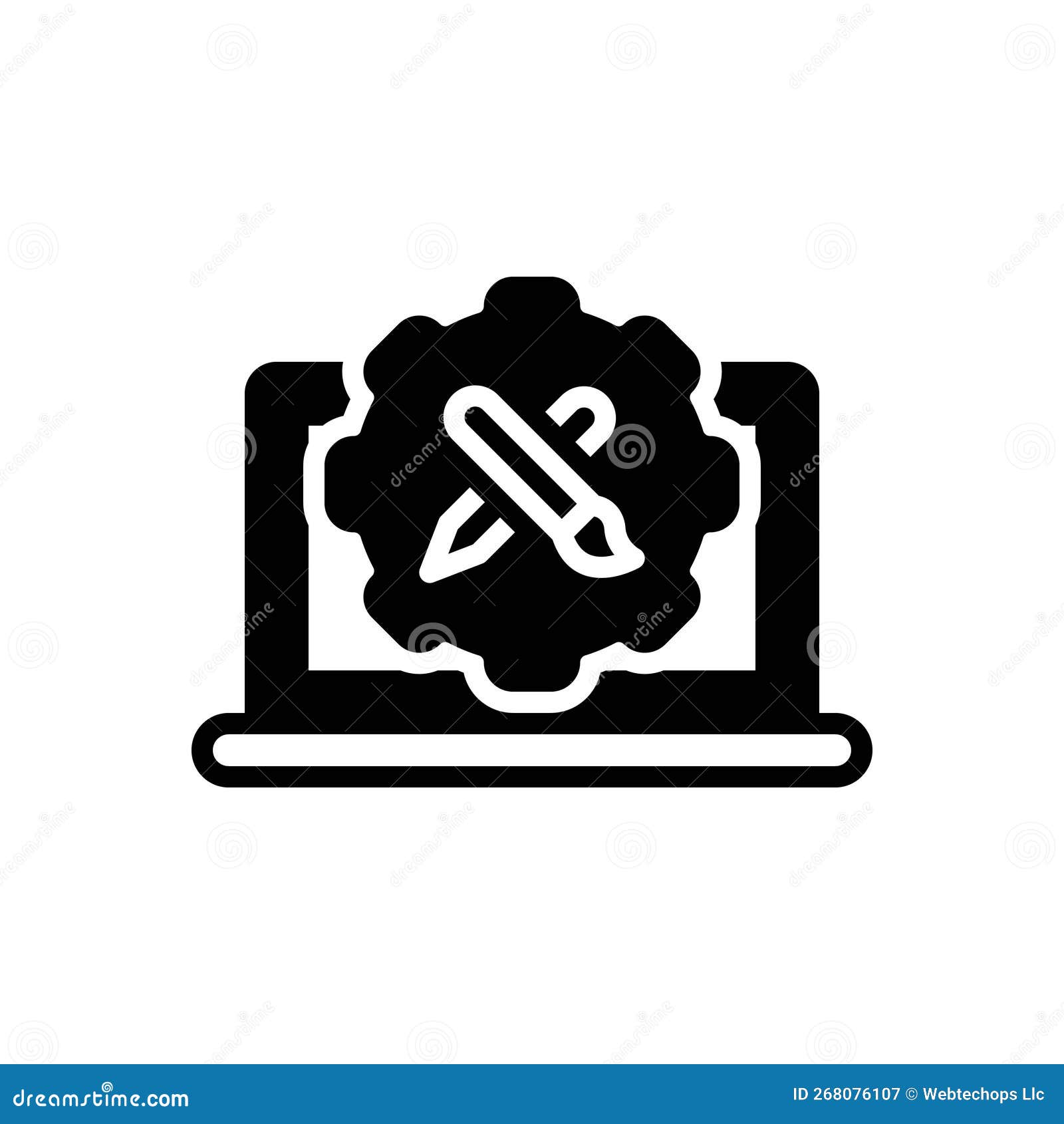 Black Solid Icon for Developmental, Develop and Progressive Stock ...
