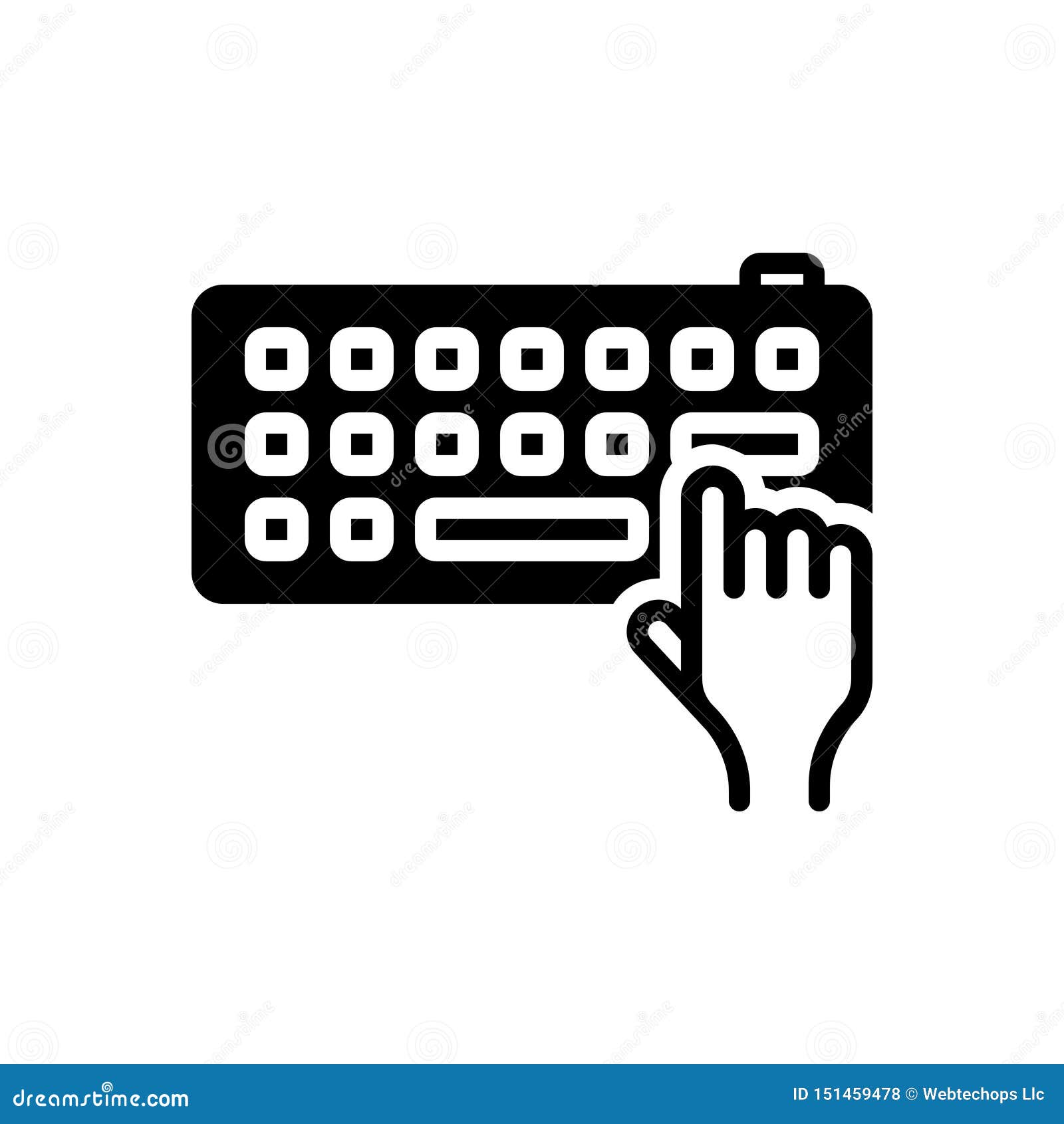 Black Solid Icon for Enter, Button and Keyboard Stock Vector ...