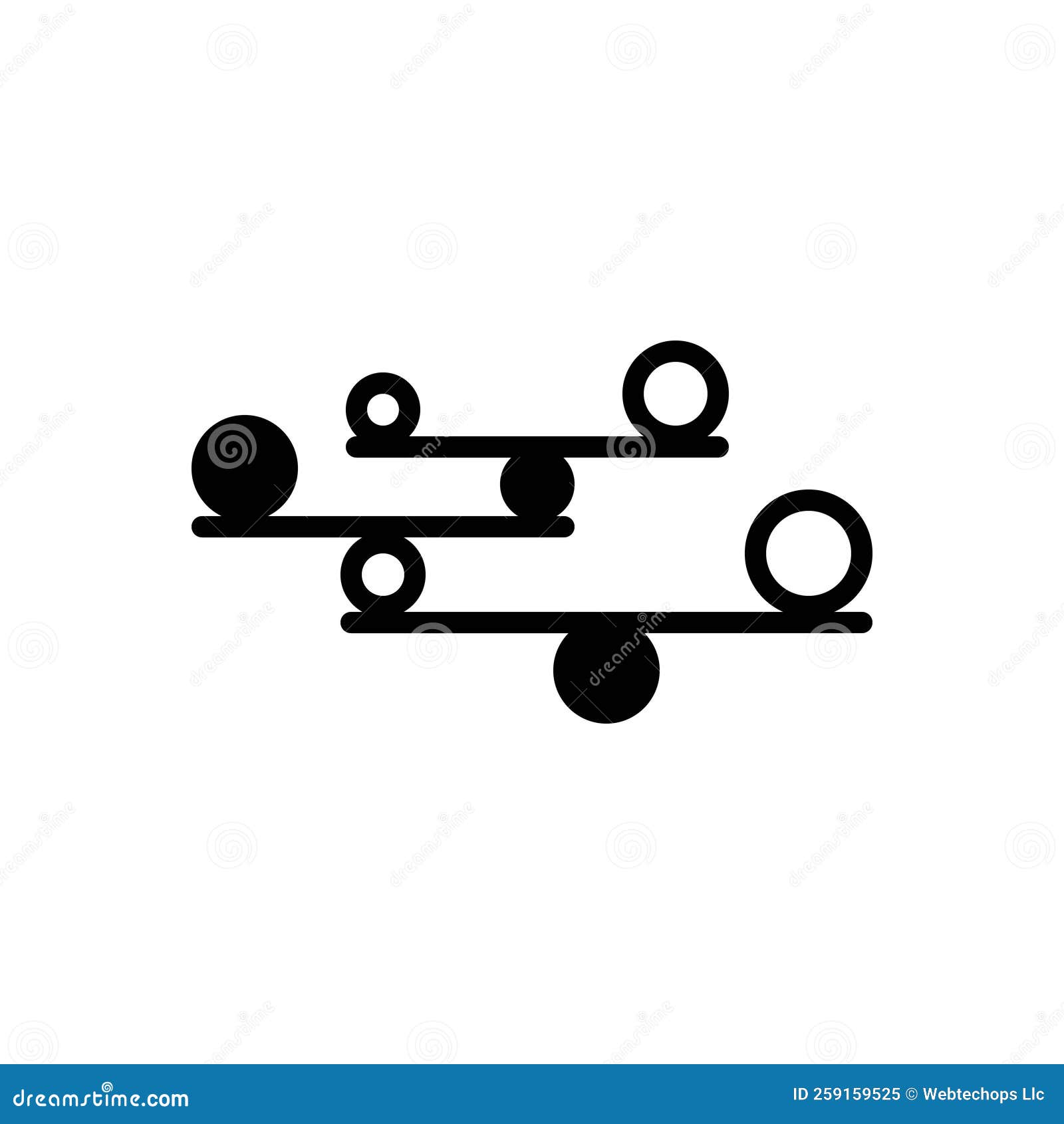 Black Solid Icon for Equilibrium, Balance and Symmetry Stock Vector ...