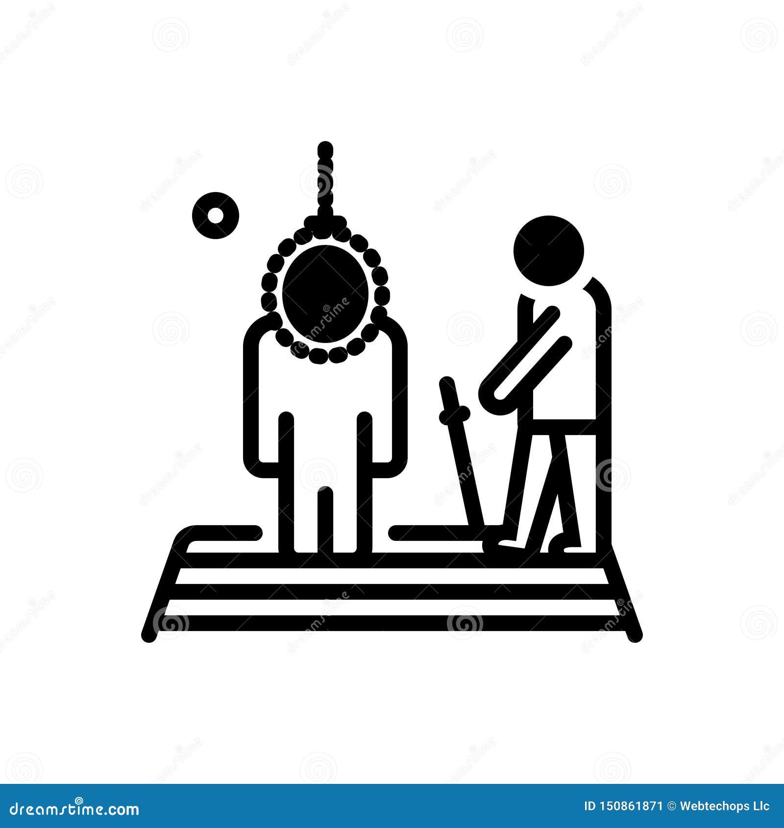 Black Solid Icon for Executing, Death and Punishment Stock Vector ...