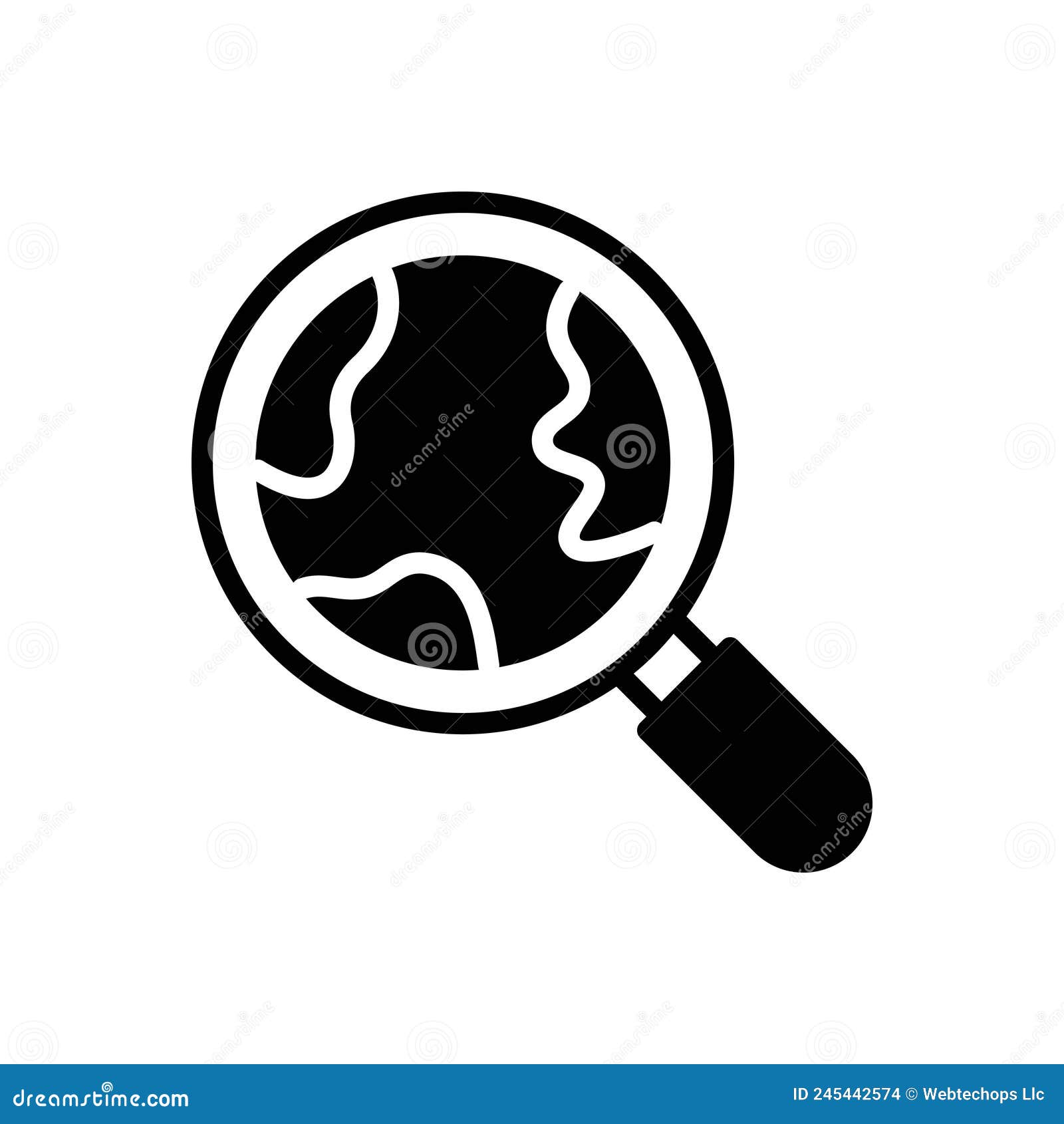 Black Solid Icon for Exploration, Investigation and Research Stock ...