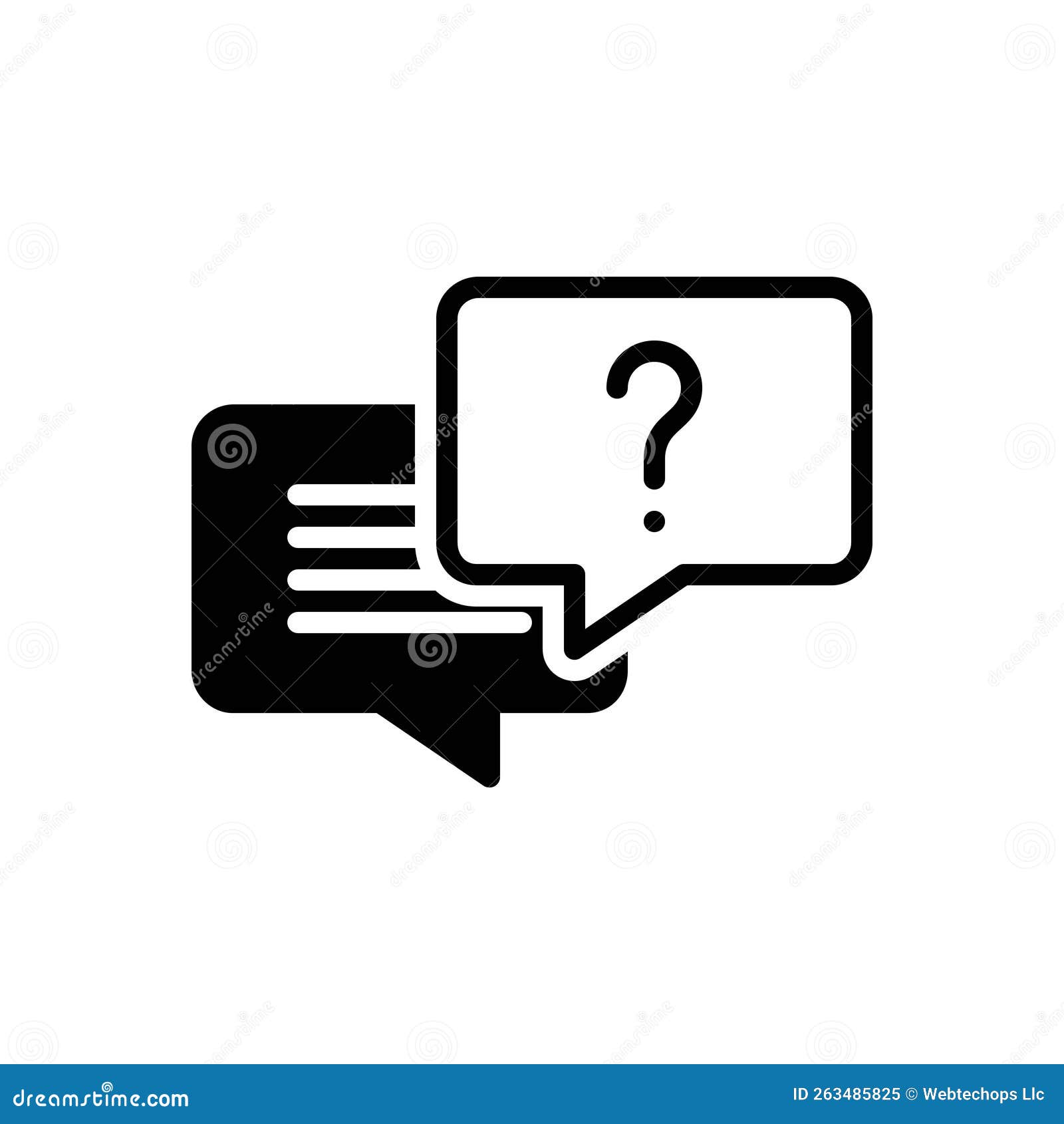 FAQS Question Mark Sign For Problem Solving Background Cartoon Vector ...