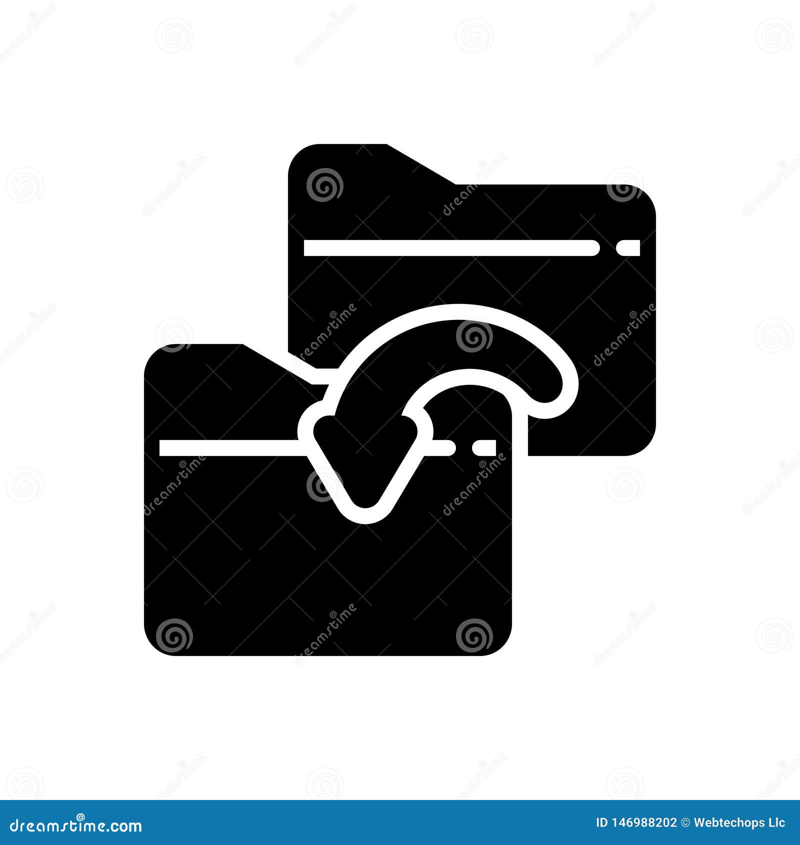Black Solid Icon for Folder Sharing, Copy and Duplicate Stock Vector ...