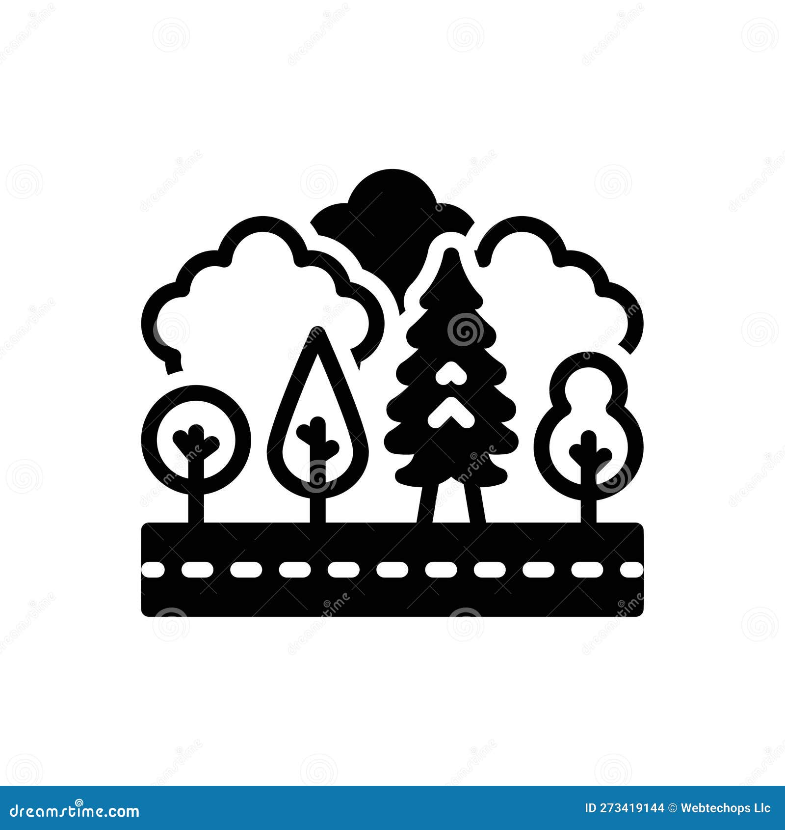 Black Solid Icon for Forestry, Natural and Forest Stock Illustration ...