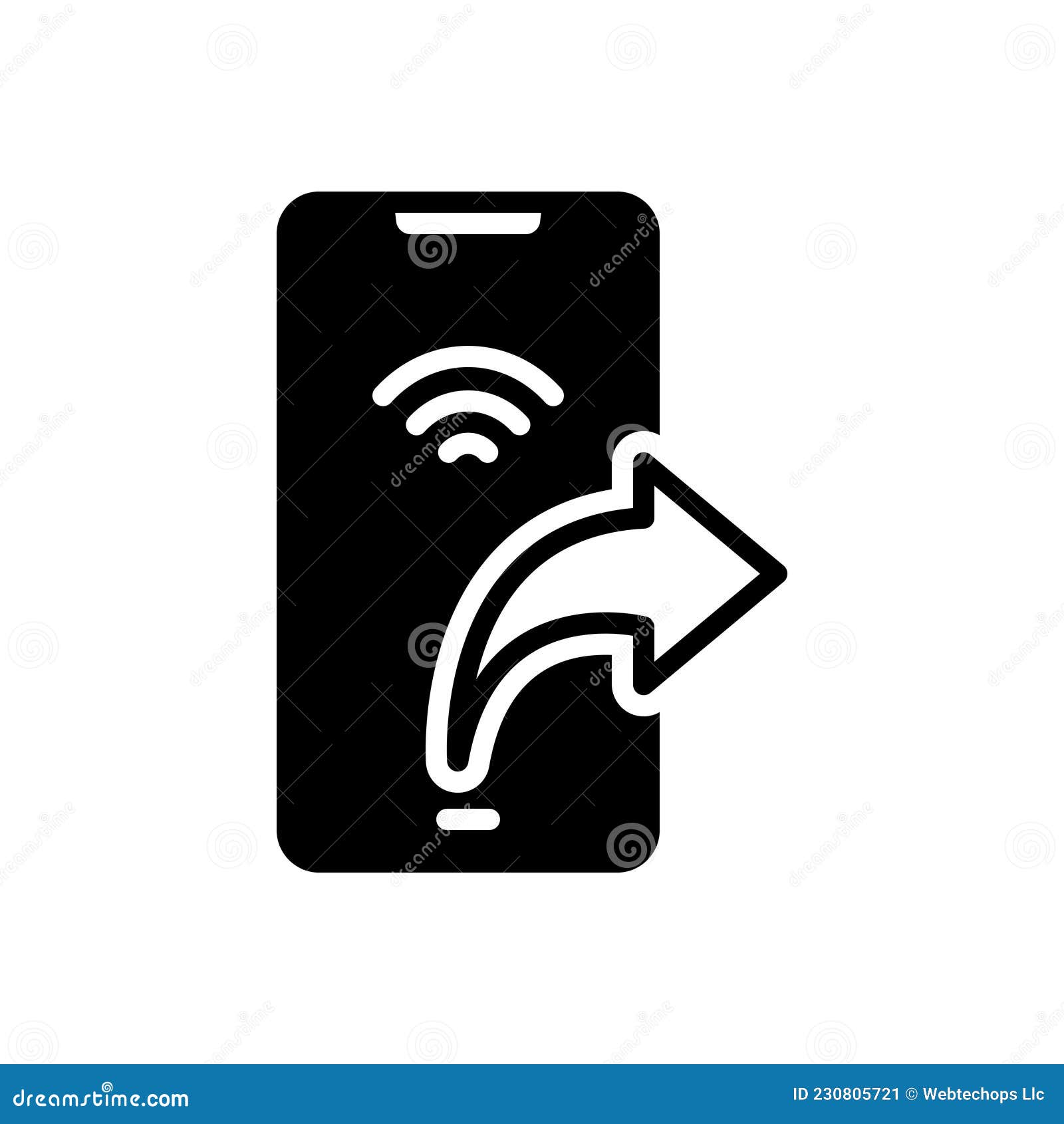 Black Solid Icon for Forward, Farther and Onward Stock Vector ...