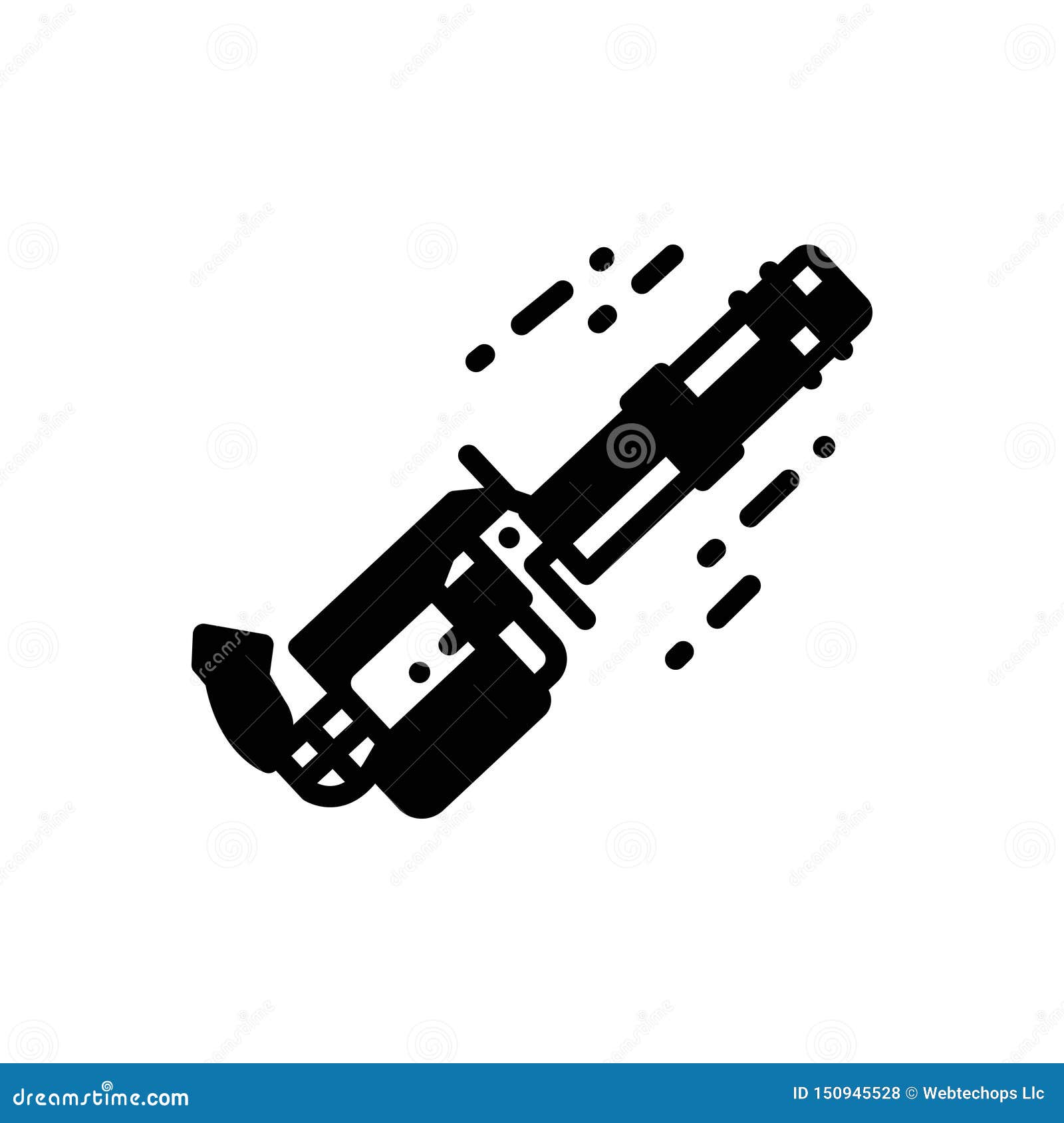 Gatling Minigun Isometric Flat Vector | CartoonDealer.com #69825485