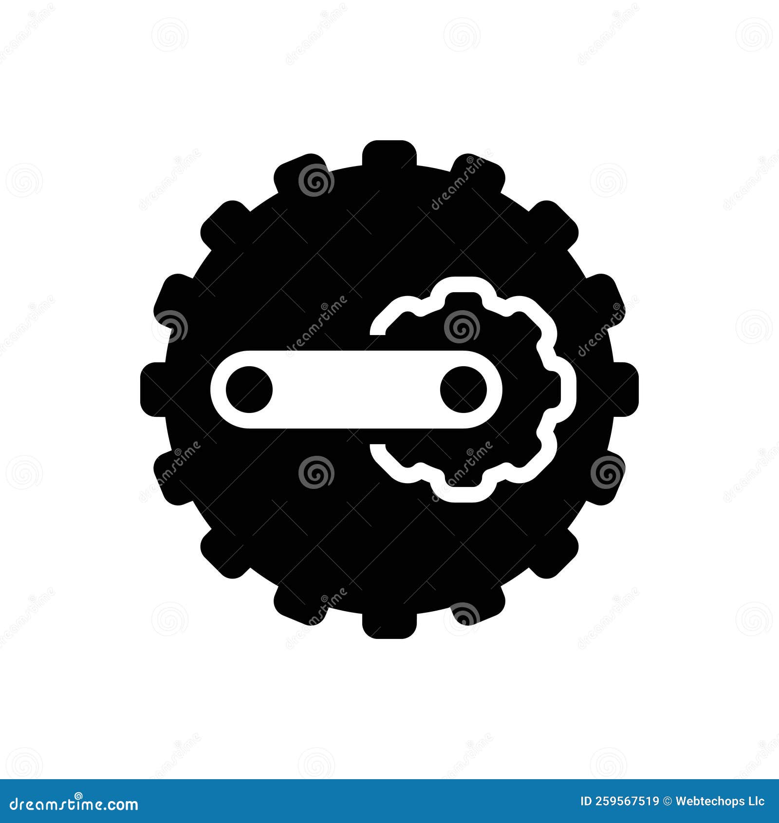 Black Solid Icon for Generate, Machinery and Cog Stock Vector ...