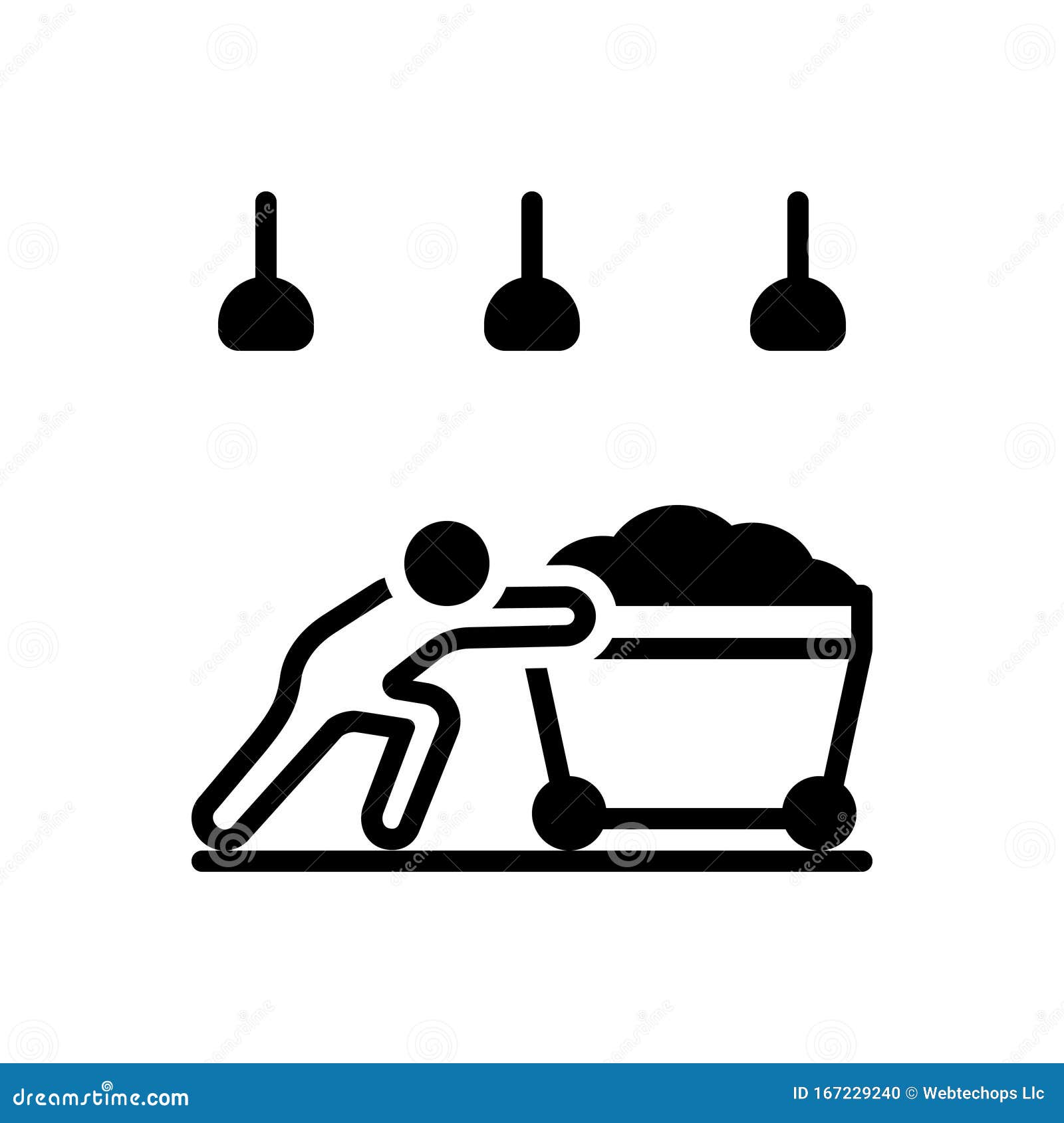 Black Solid Icon for Hardly, Labour and Effort Stock Vector ...