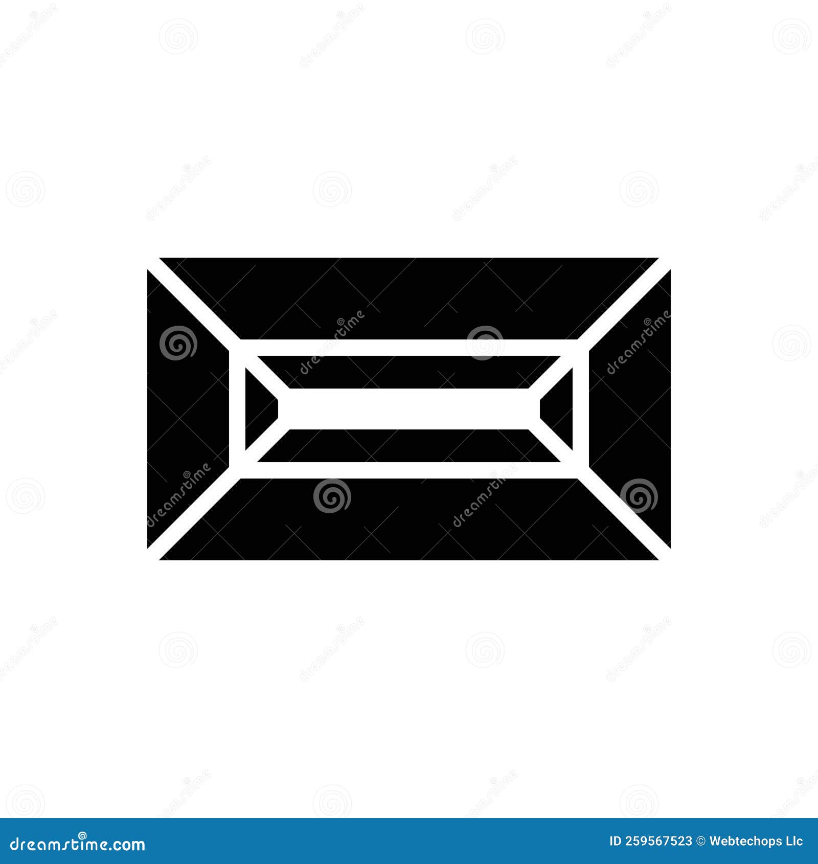 Black Solid Icon for Hollow, Empty and Vacant Stock Vector ...