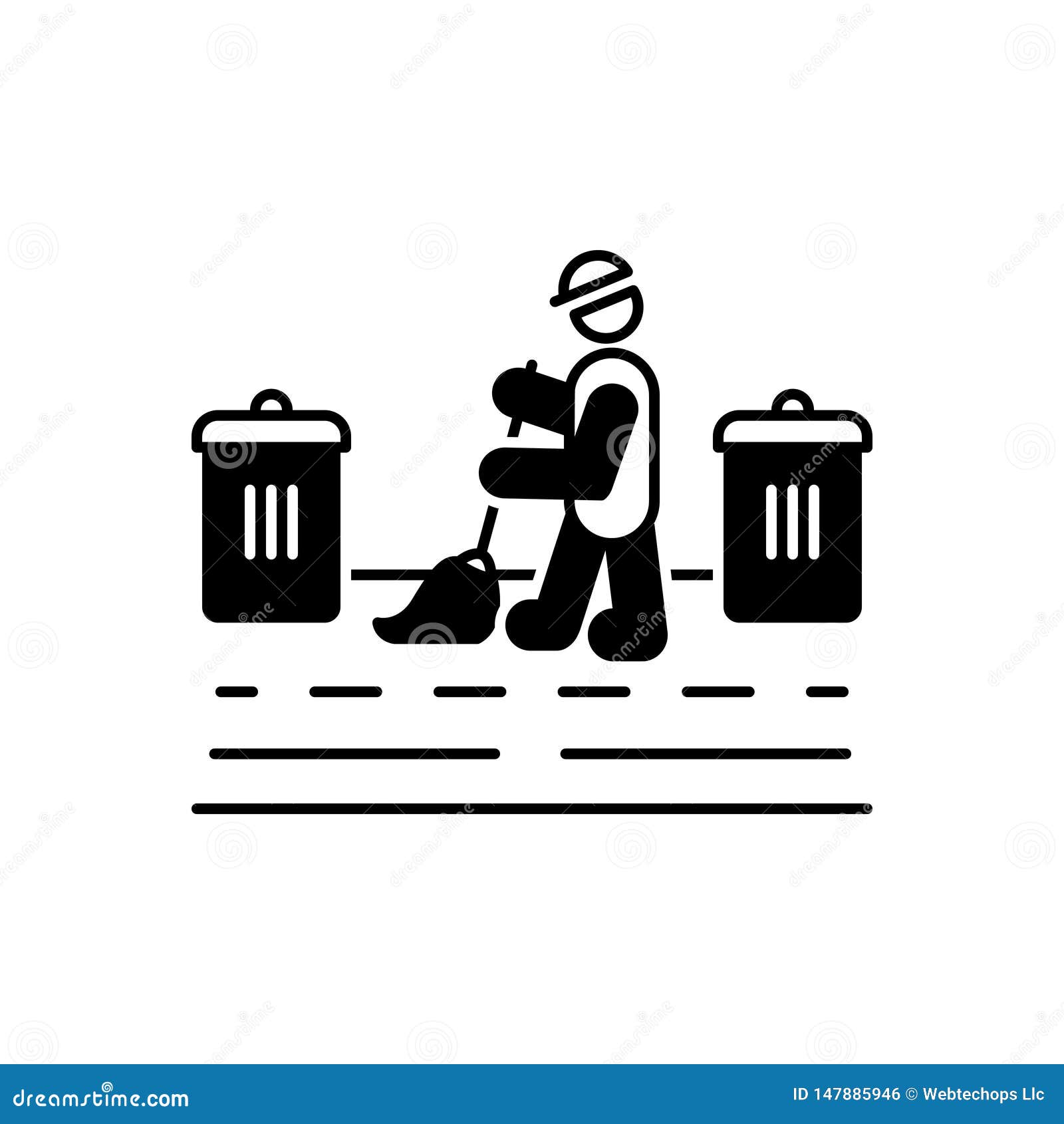 Black Solid Icon for Housekeeping, Workplace and Clean Stock Vector ...