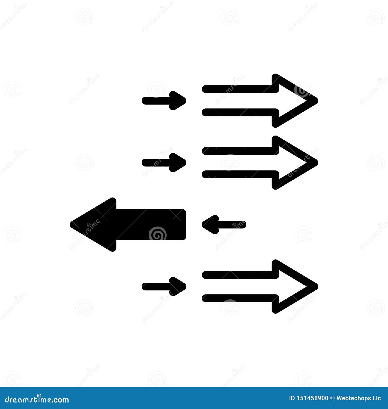 Black Solid Icon for Individualization, Arrow and Forward Stock Vector ...