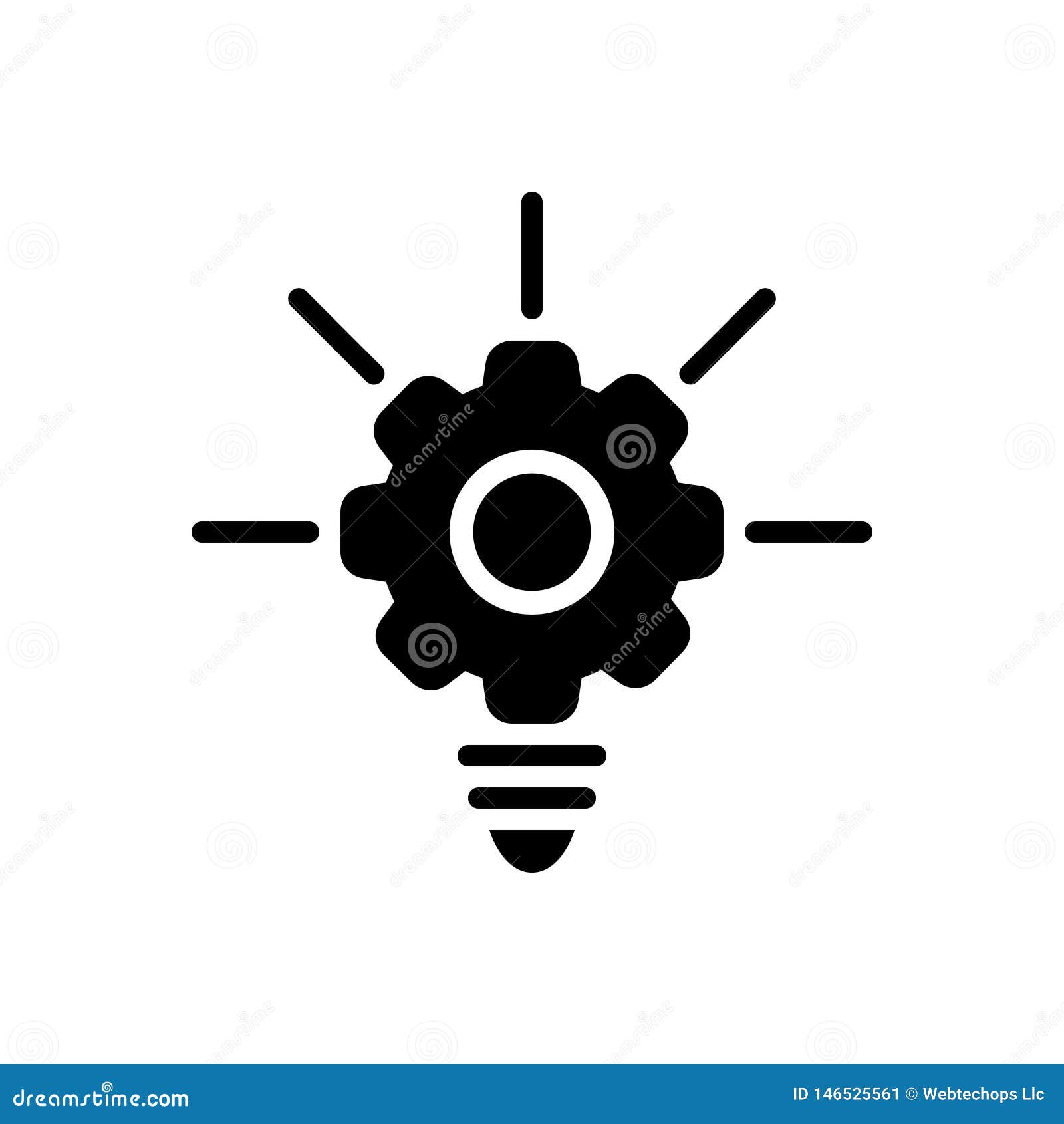 Black Solid Icon for Inovation, Services and Idea Stock Vector ...