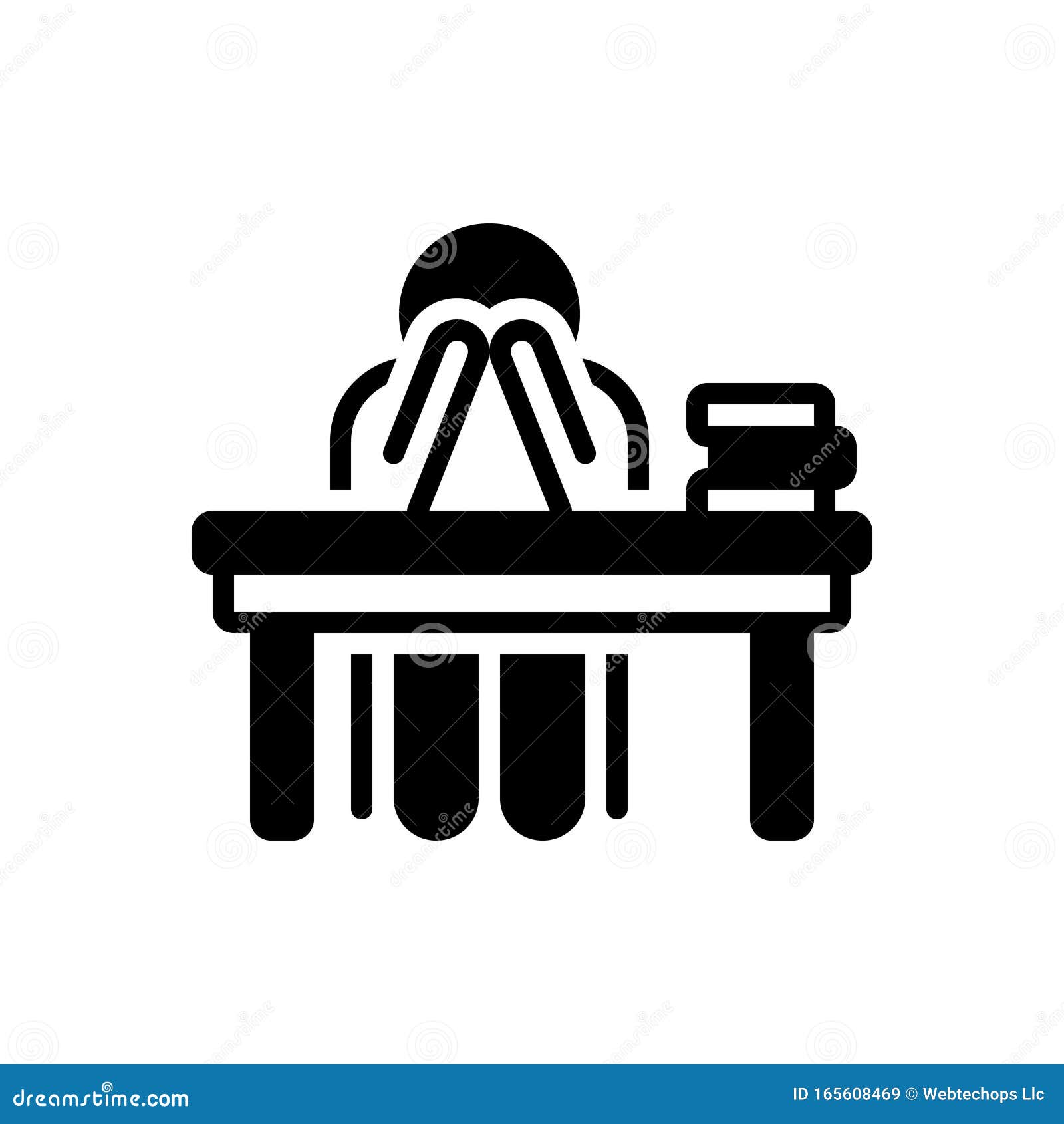 Black Solid Icon for Lack, Study and Reduction 向量例证 - 插画 包括有 剪影, 研究 ...