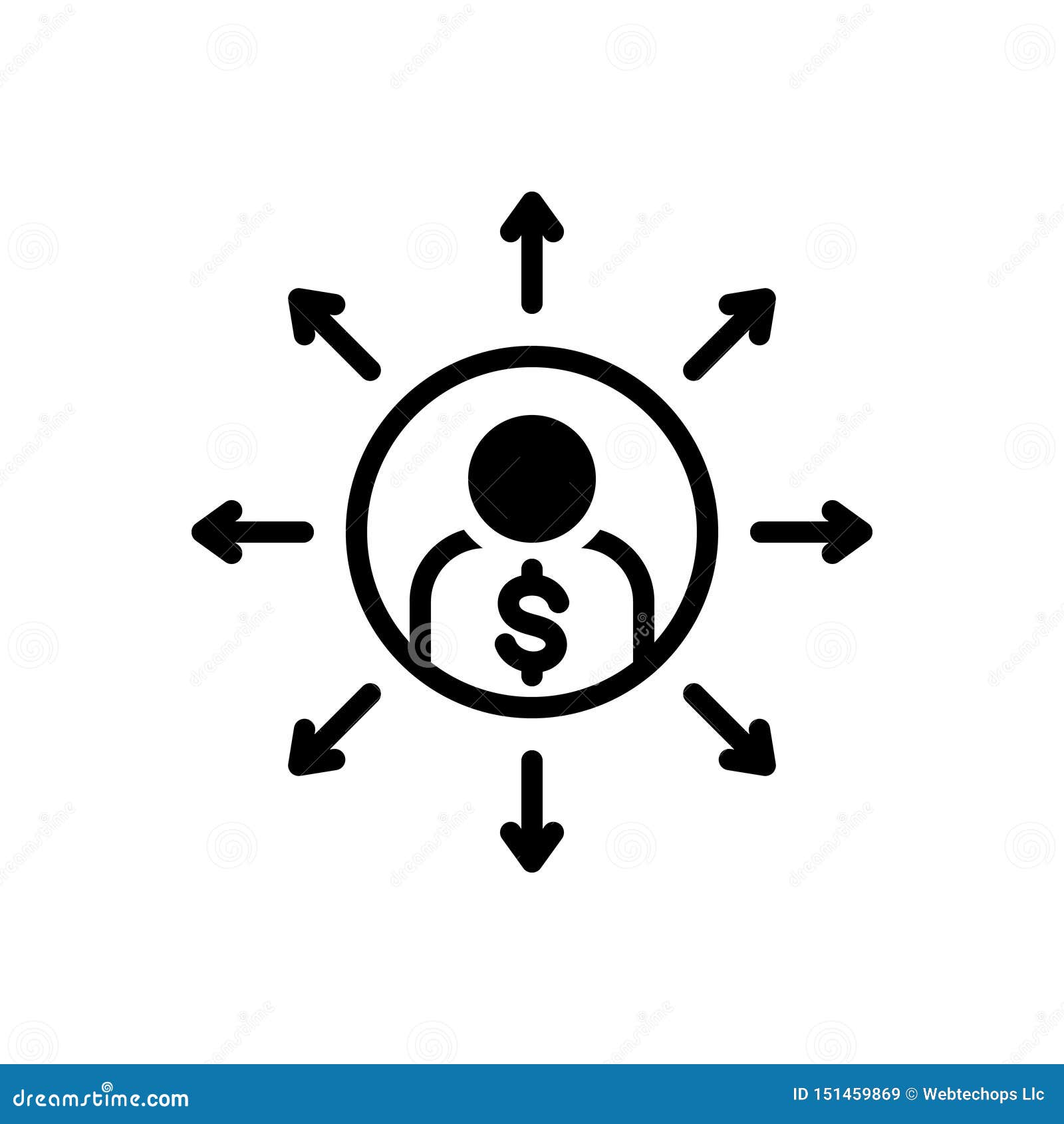 Black Solid Icon for Liabilities, Person and Responsibility Stock ...