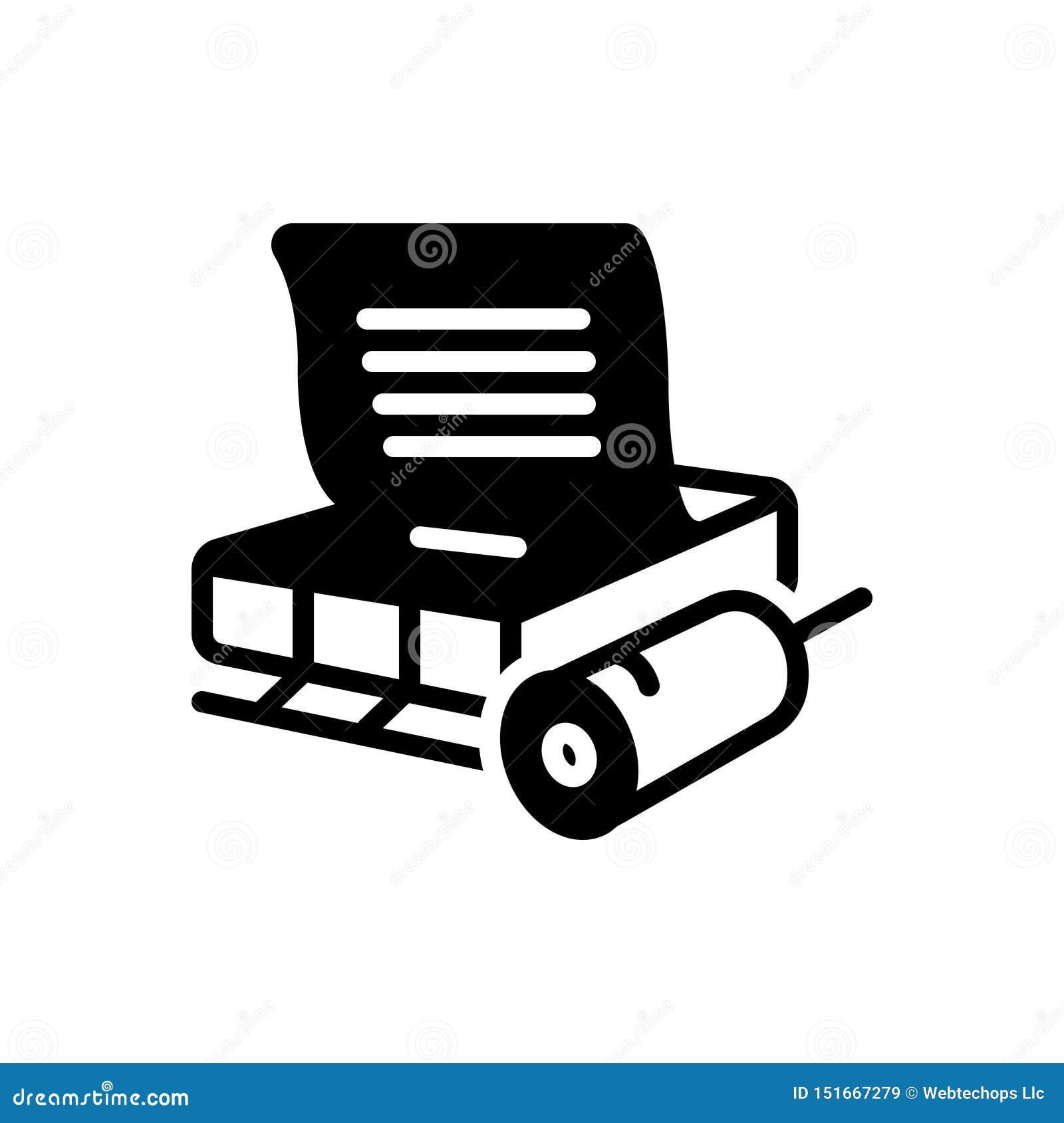 Black Solid Icon for Linotype, Print and Imprint Stock Vector ...