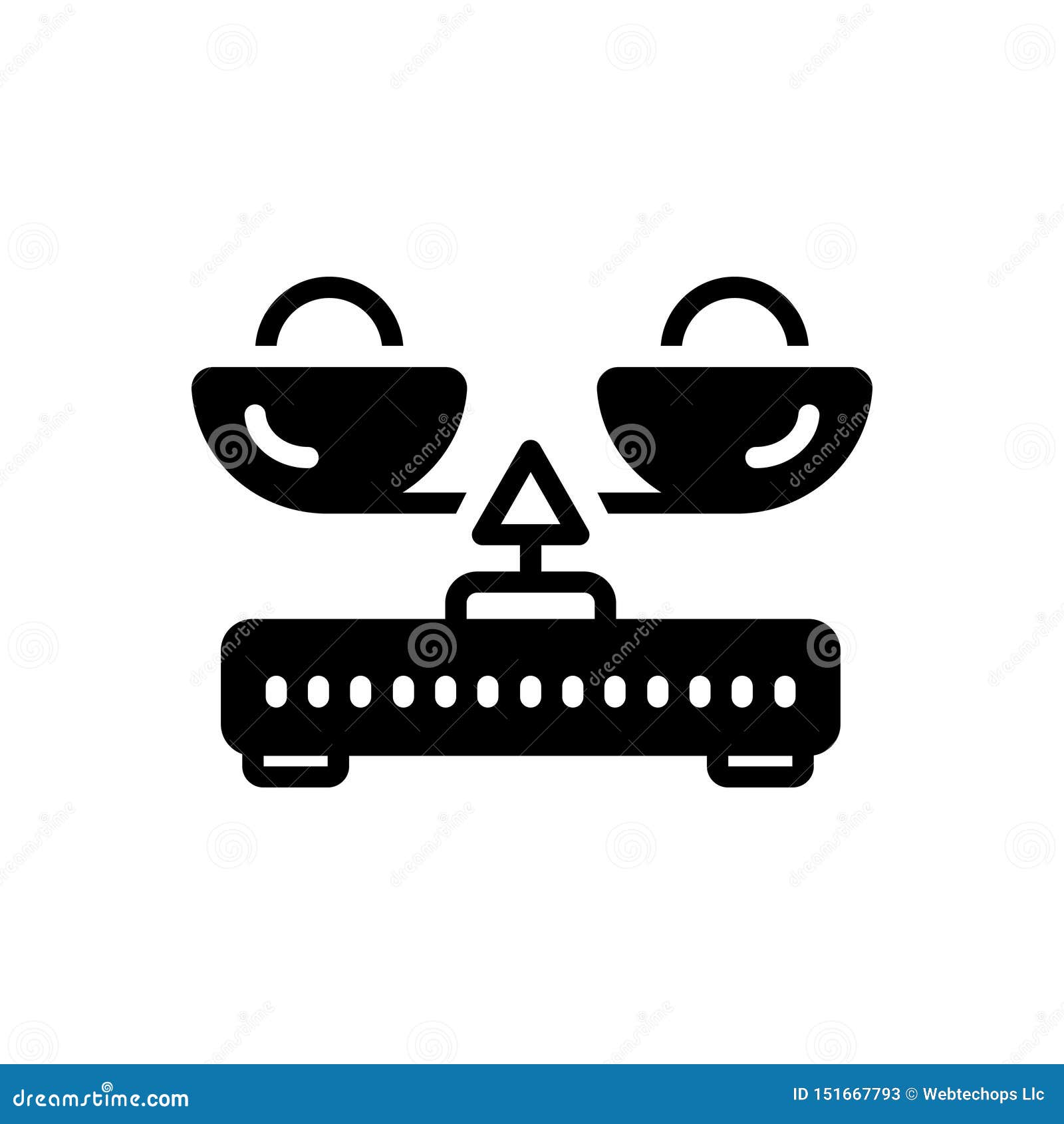 Black Solid Icon for Load Balance, Balance and Measurement Stock Vector ...