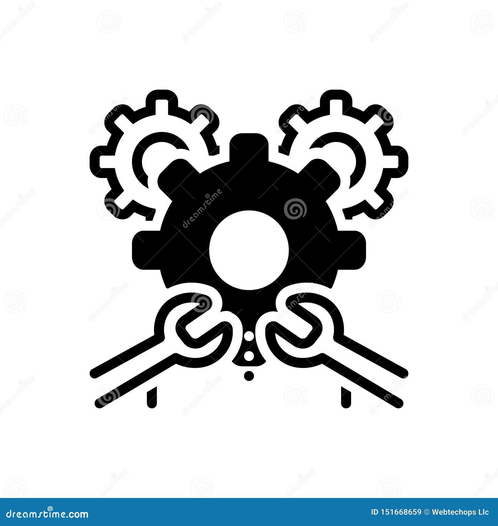 Black Solid Icon for Machinist, Setting and Tool Stock Vector ...