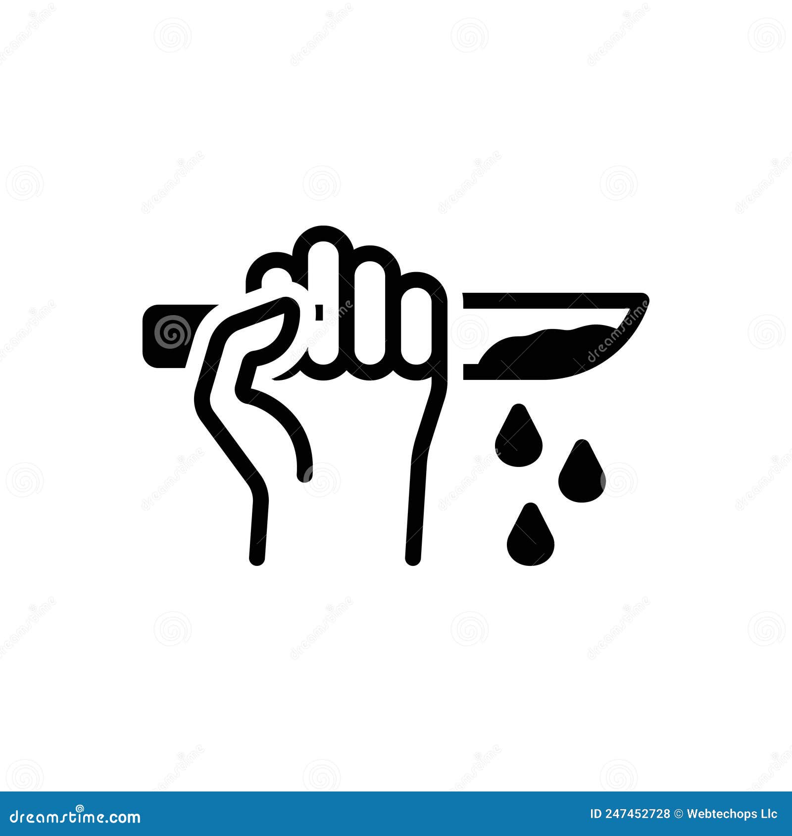 Gun, Murder, Kill, Pistol, Weapon Line Icon. Elements Of Protests ...