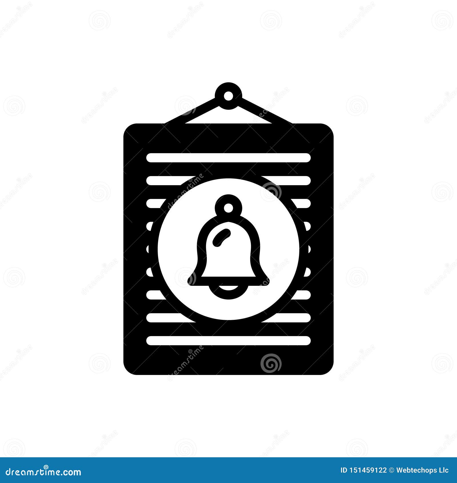 Black Solid Icon for Notice, Information and Bell Stock Vector ...