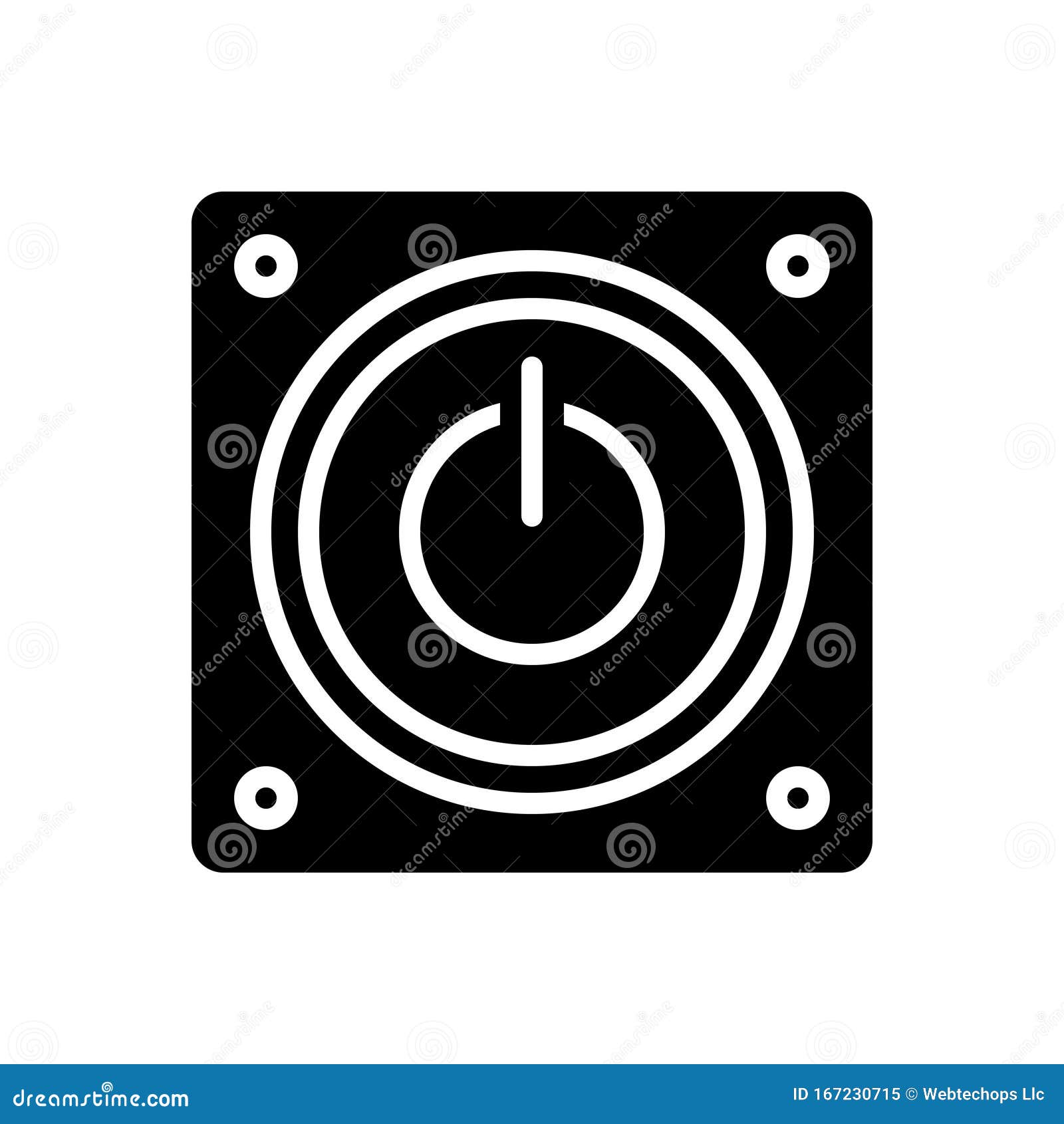 Black Solid Icon for Off, Discontinued and Power Stock Illustration ...